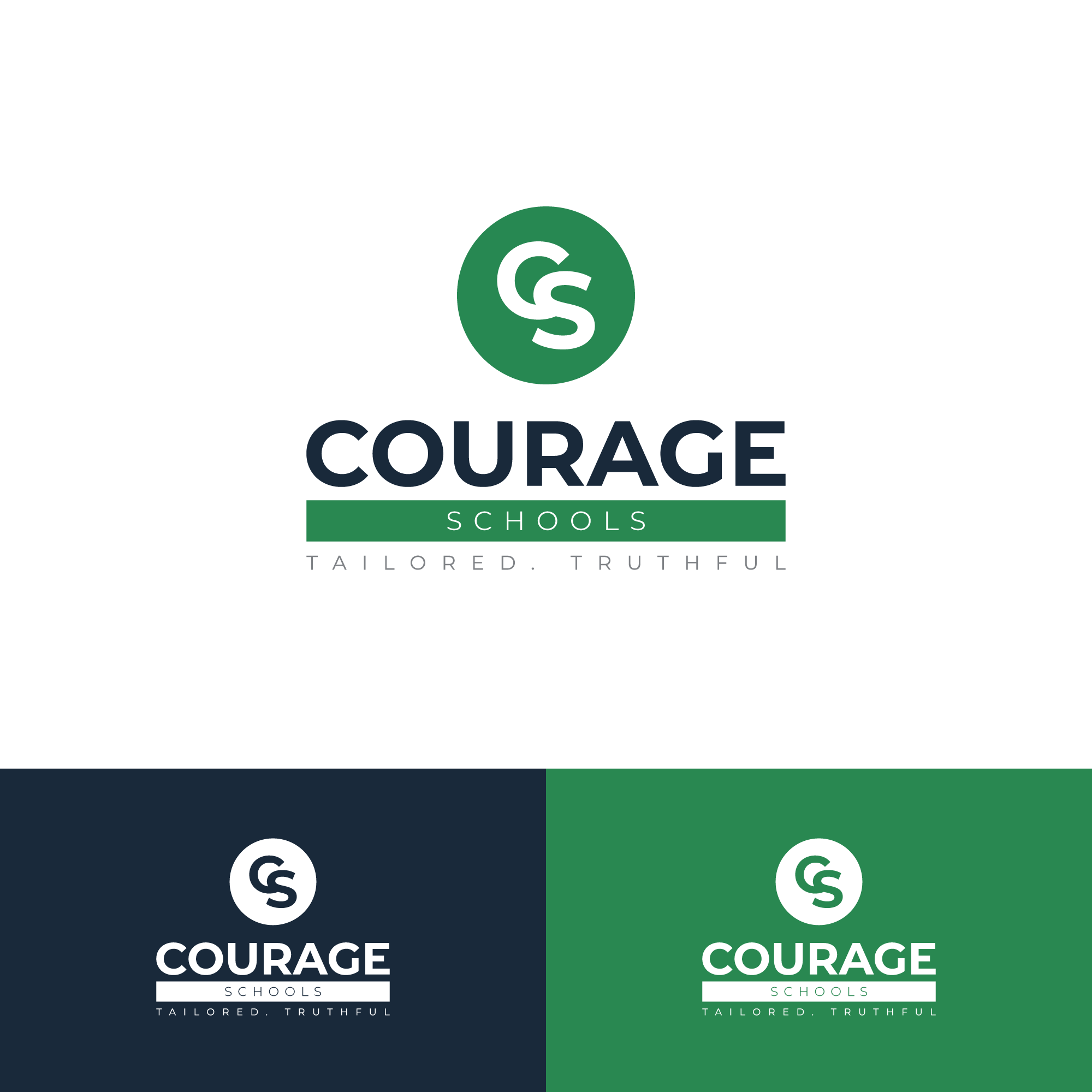 Logo Design for Logo should include our name: Courage Schools, and also our Tagline: Tailored ...