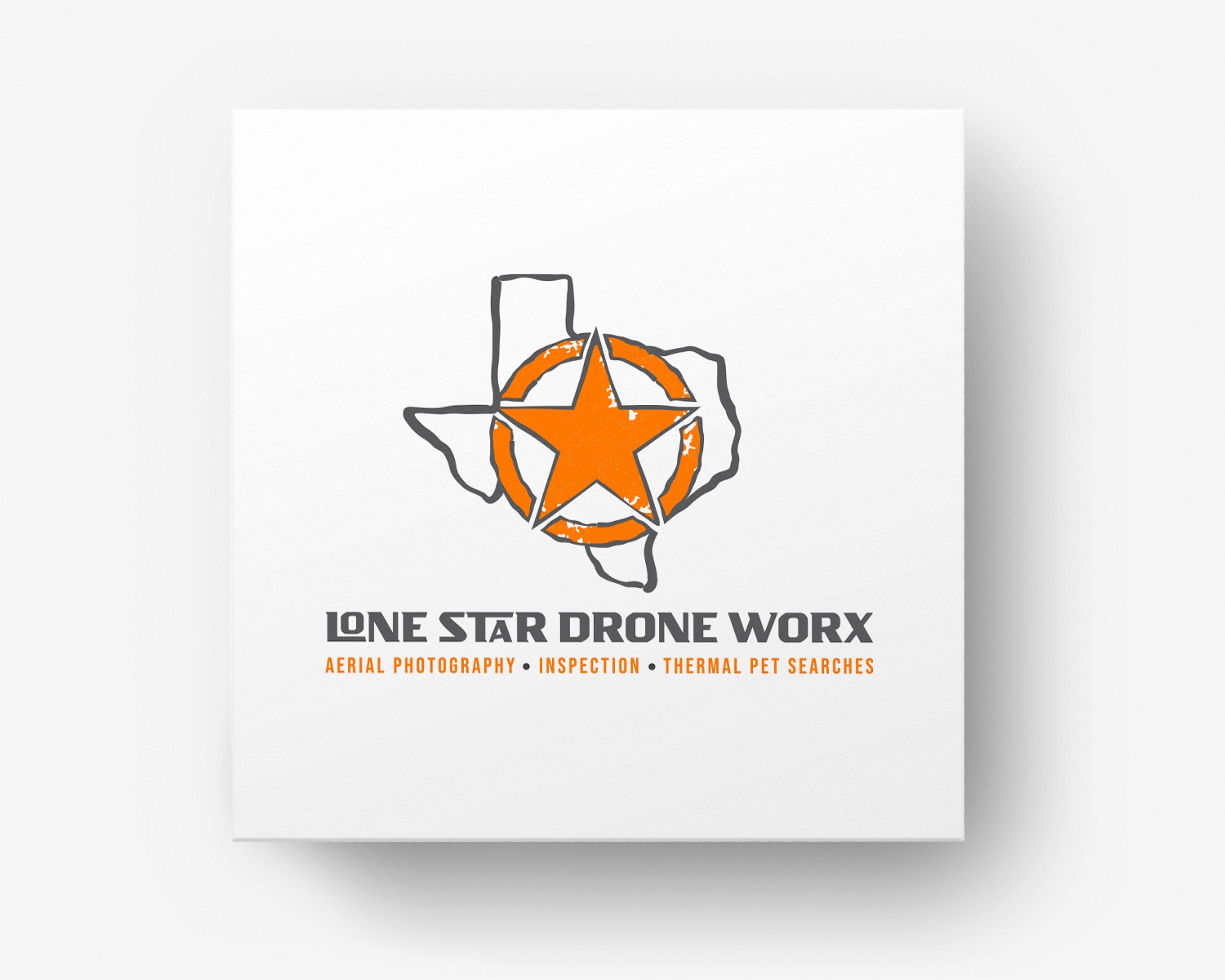 Bold, Serious Logo Design for LONE STAR DRONE WORX with Aerial Photography - Inspection ...