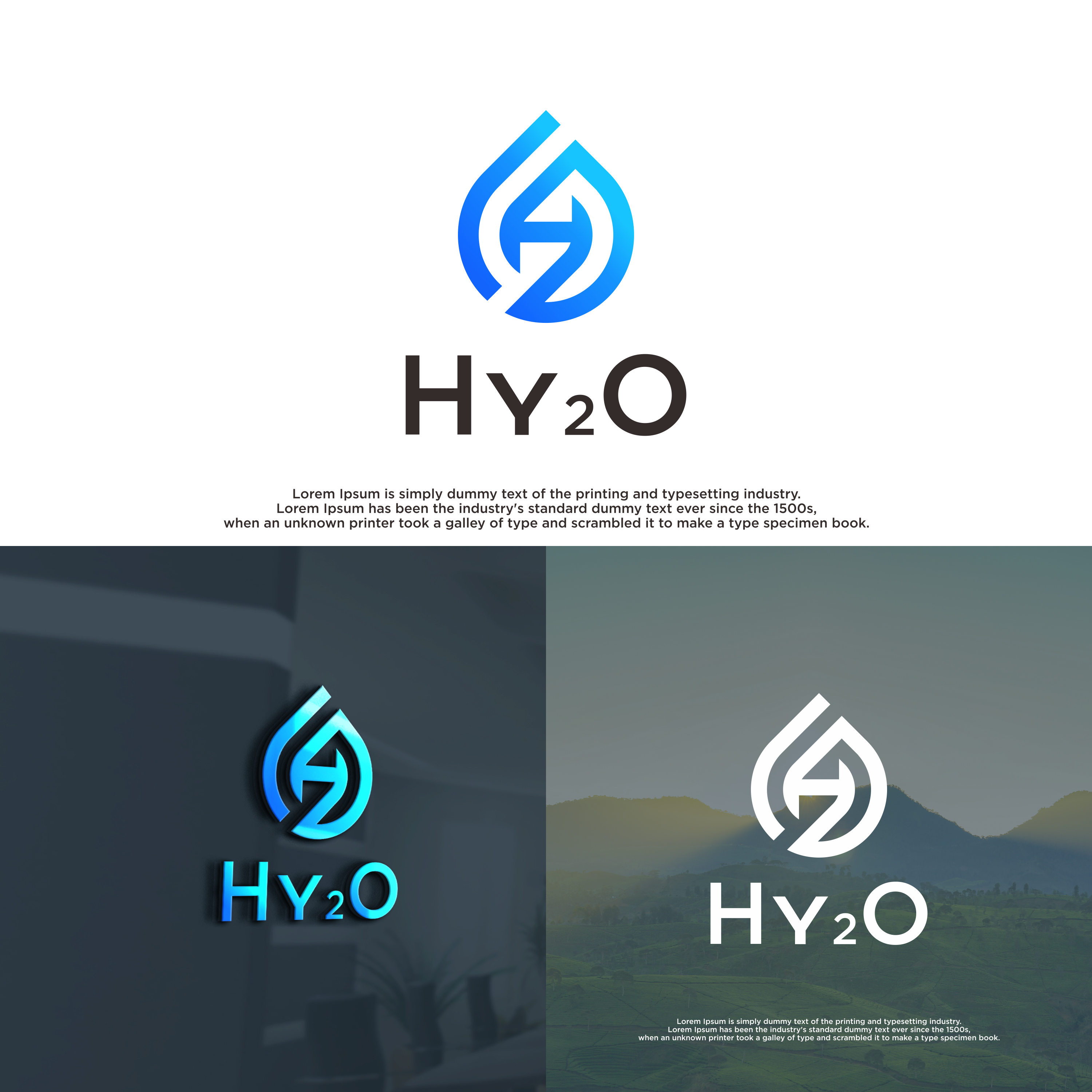 Elegant, Playful Logo Design for HY2O by Caka Design | Design #33412544