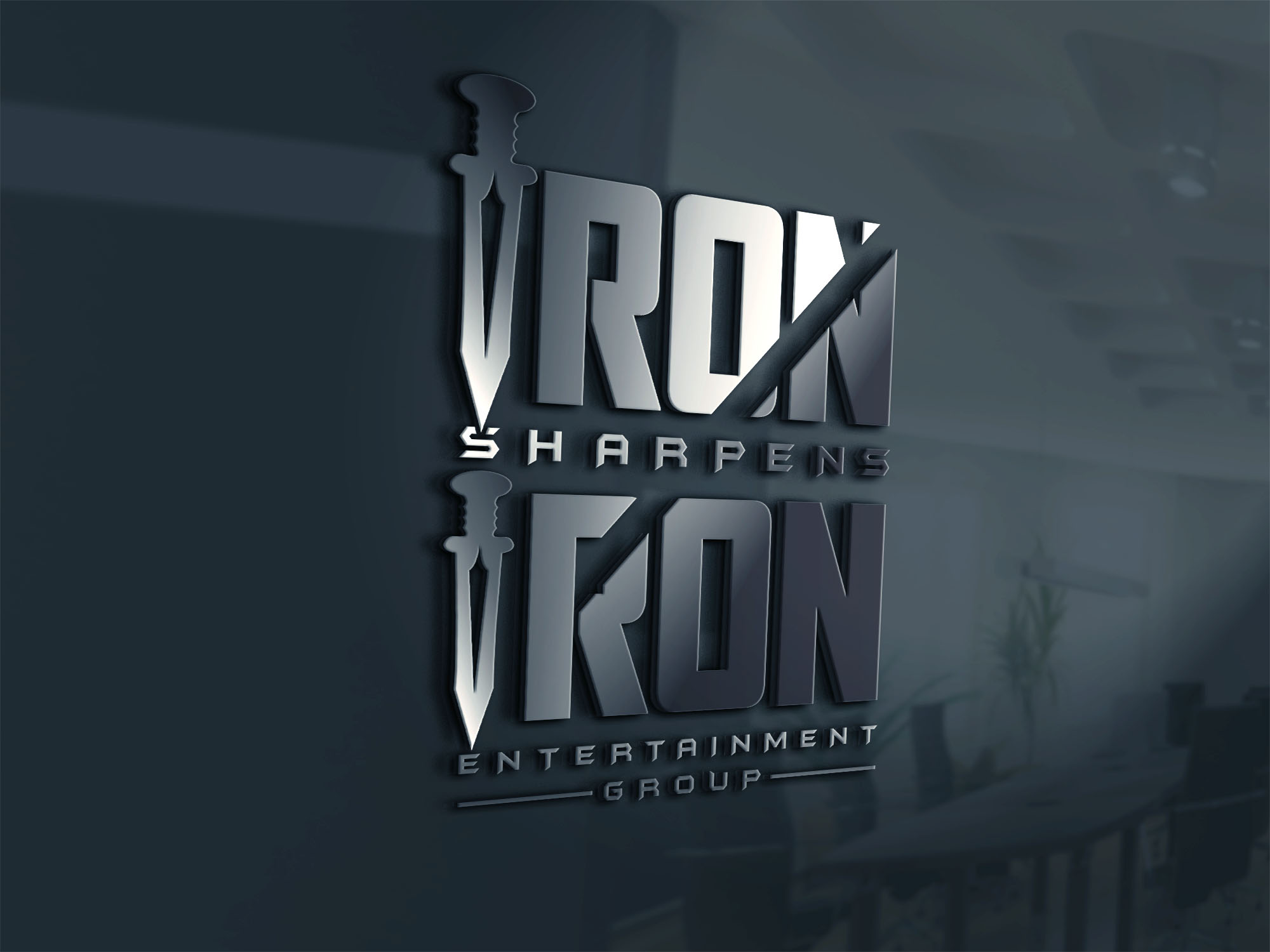 Masculine, Bold, Entertainment/Media Logo Design for Iron Sharpens Iron Entertainment Group by ...