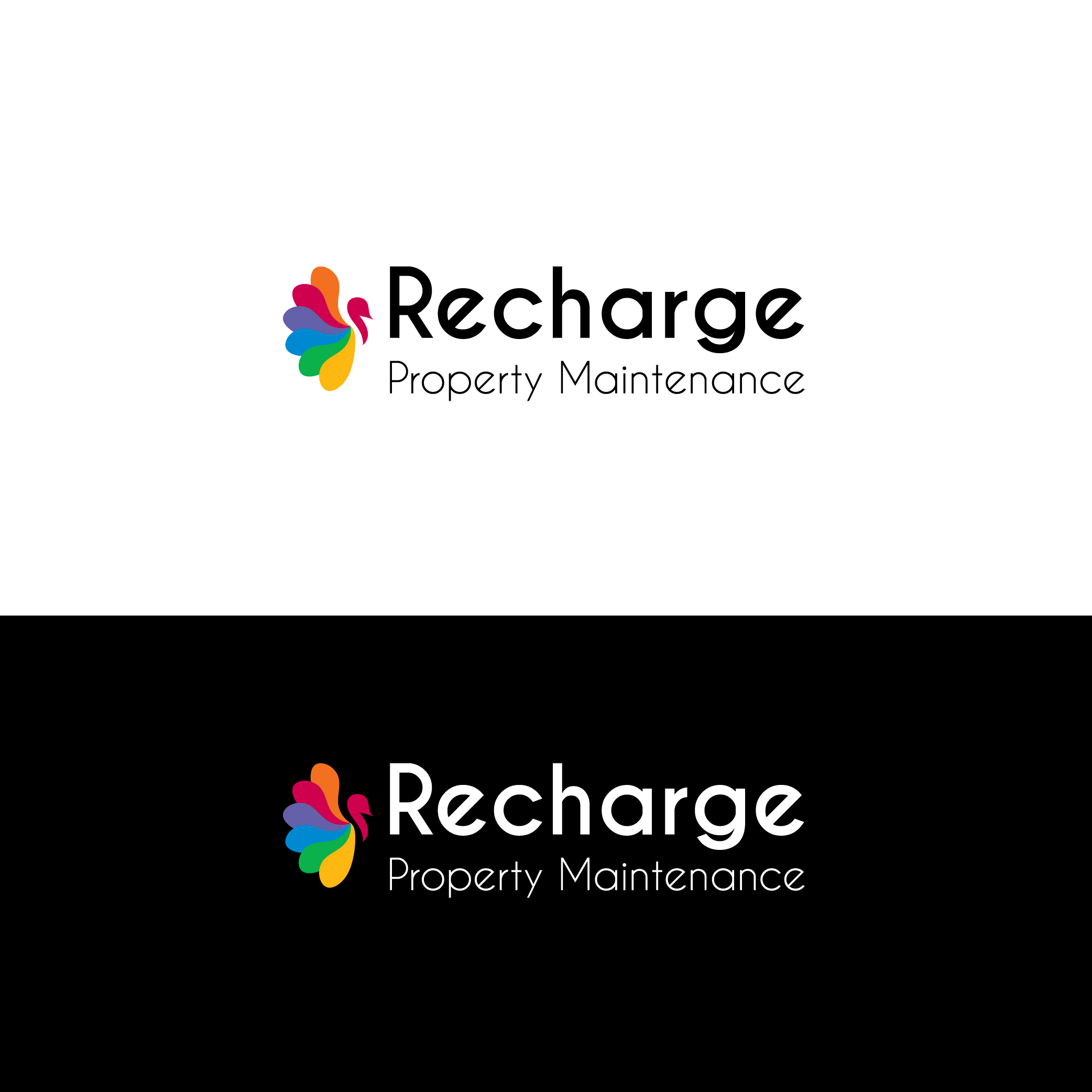 Colorful, Modern, Property Maintenance Logo Design for Recharge ...