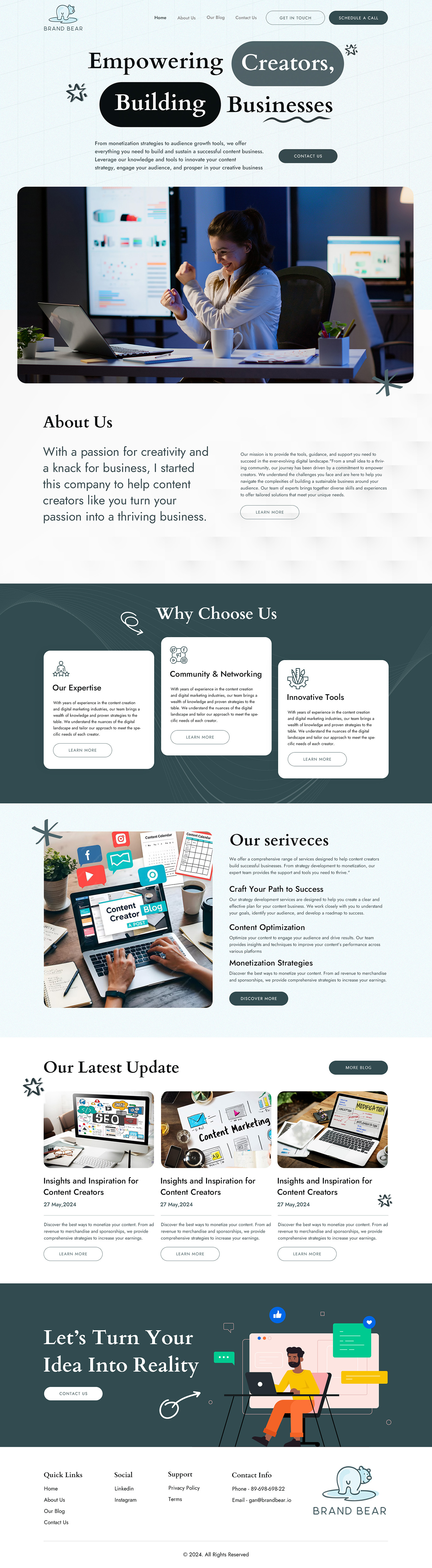 Elegant, Playful Web Design for a Company by IDesign1606 | Design #33441004