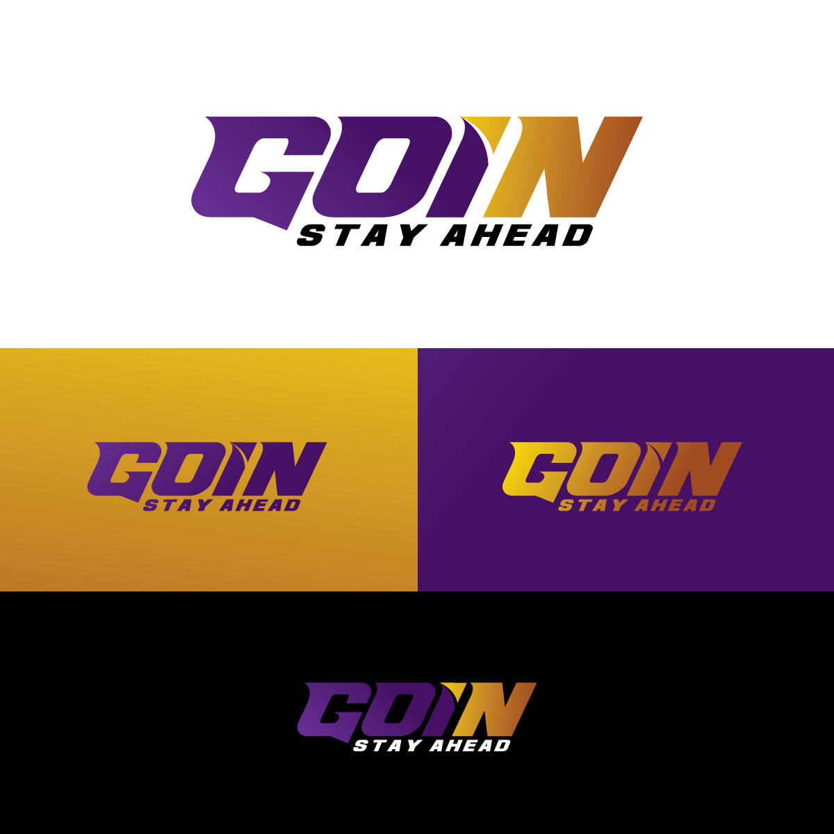 Logo Design for GOIN with "Get GOIN, Stay Ahead" underneath. Or simply ...