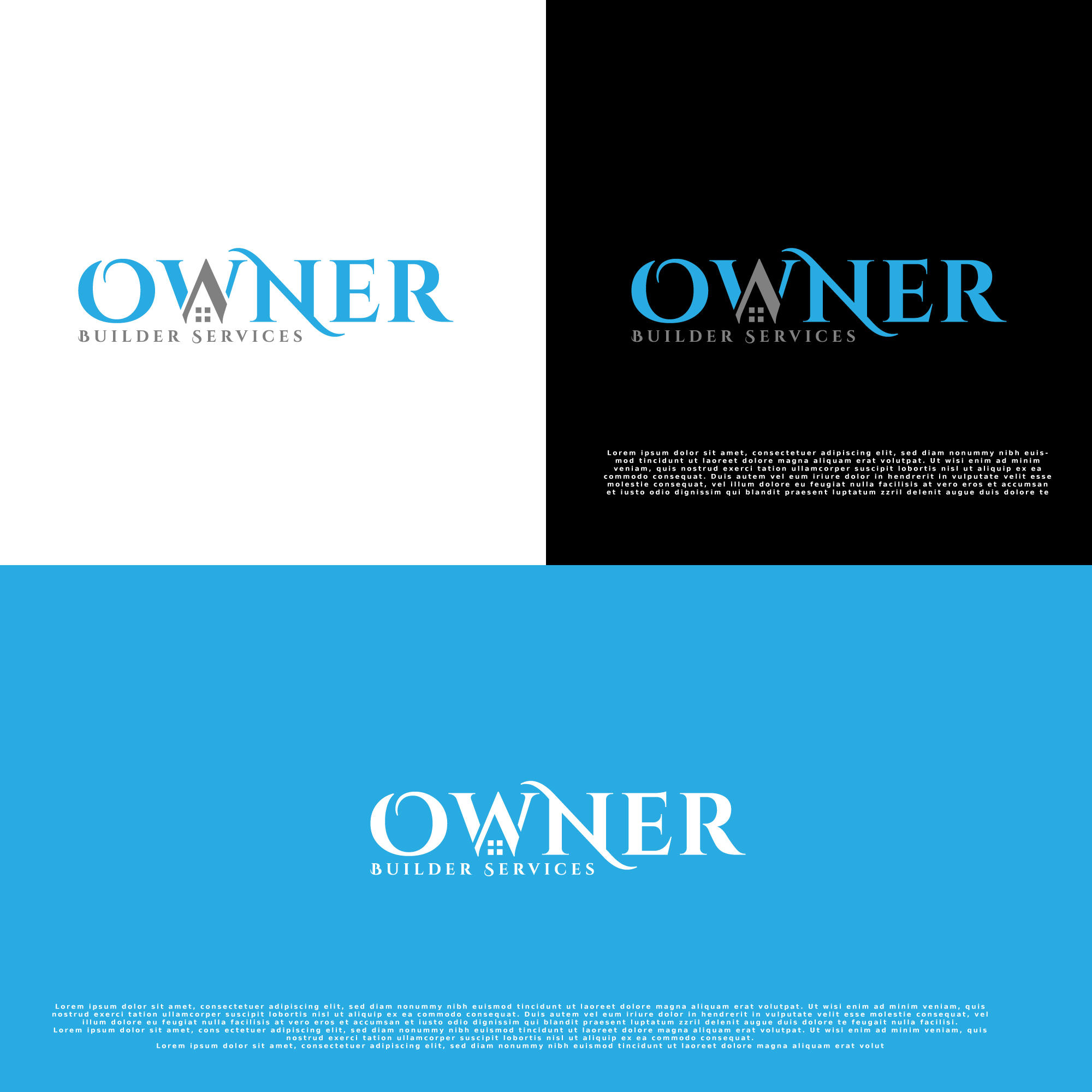 Serious, Professional, Residential Construction Logo Design for Owner ...