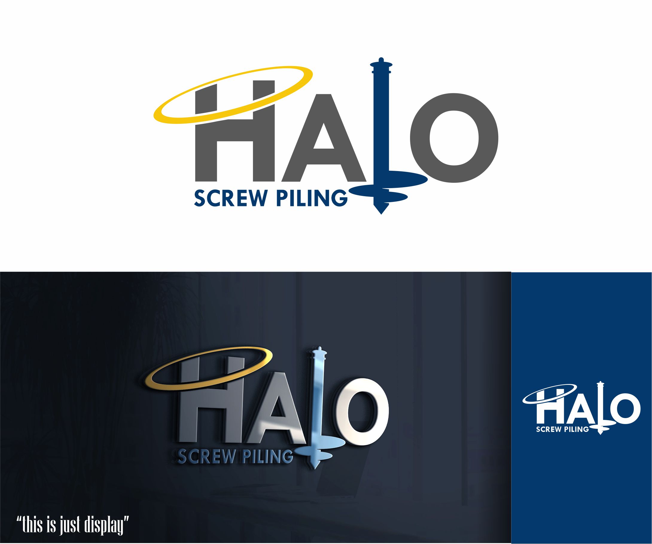 Elegant, Playful, Concrete Logo Design for Halo Screw Piling by ...