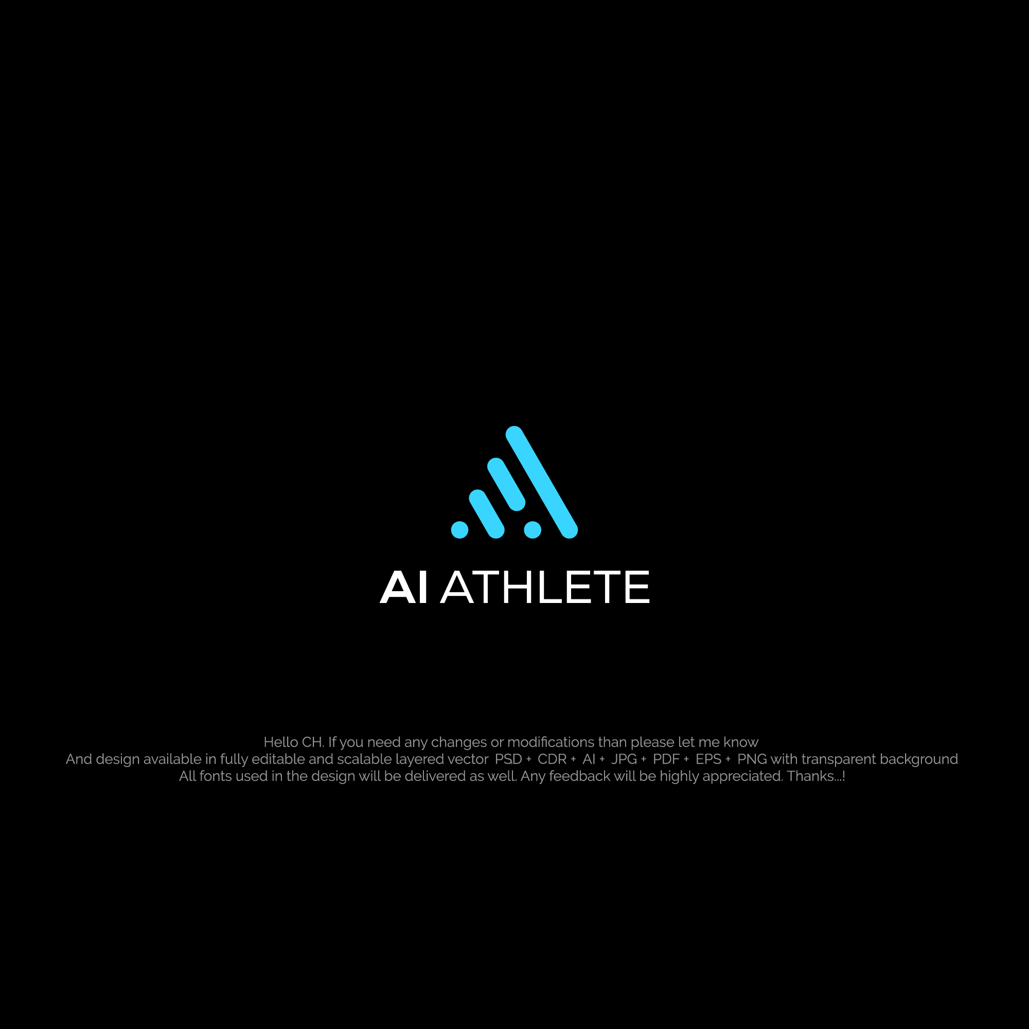 Bold, Modern, Tech/App Sports Performance Logo Design for AI ATHLETE by ...