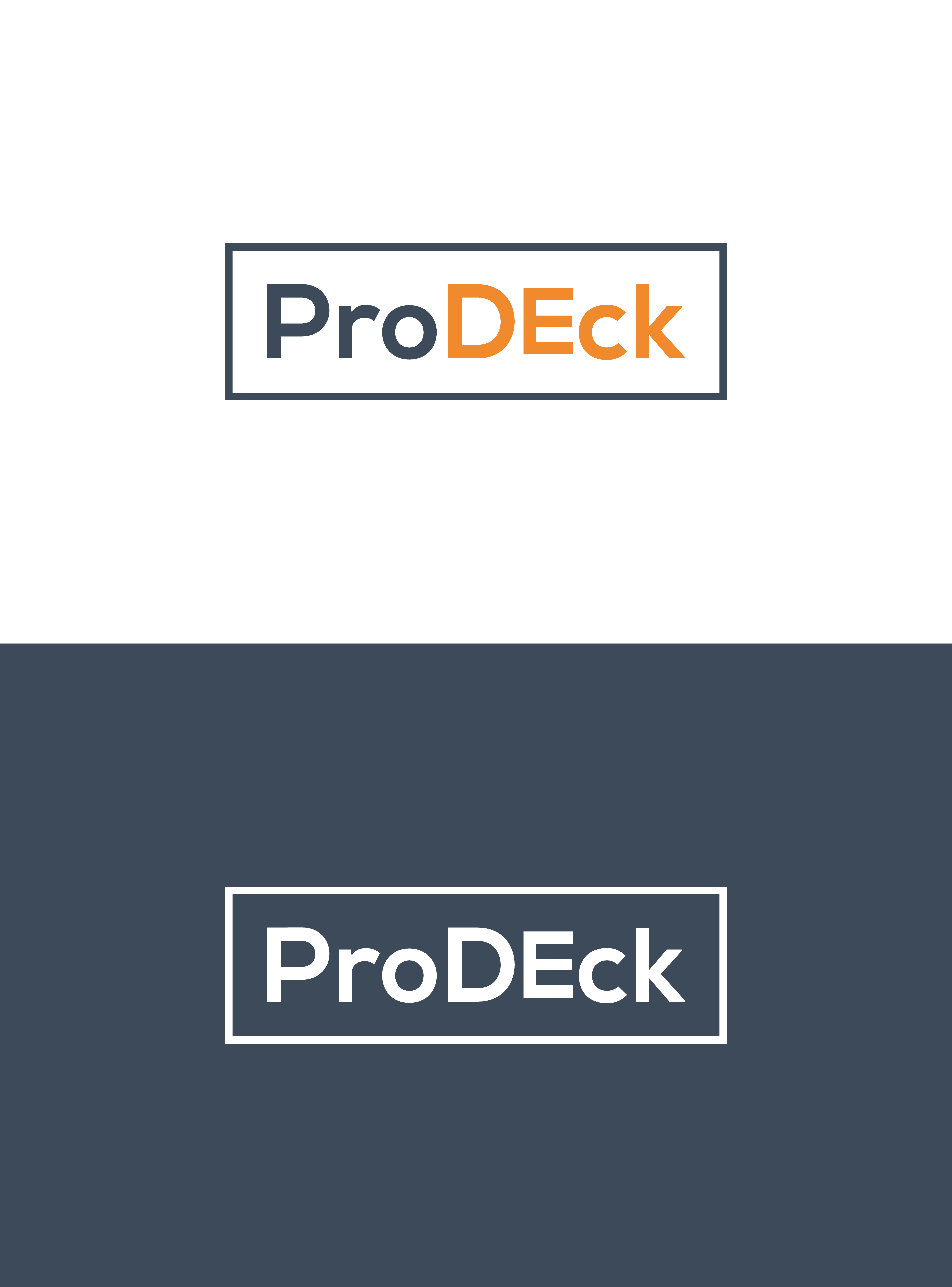 Bold, Serious, Construction Logo Design for ProDeck by ALEXSANDER JAM | Design #33664823