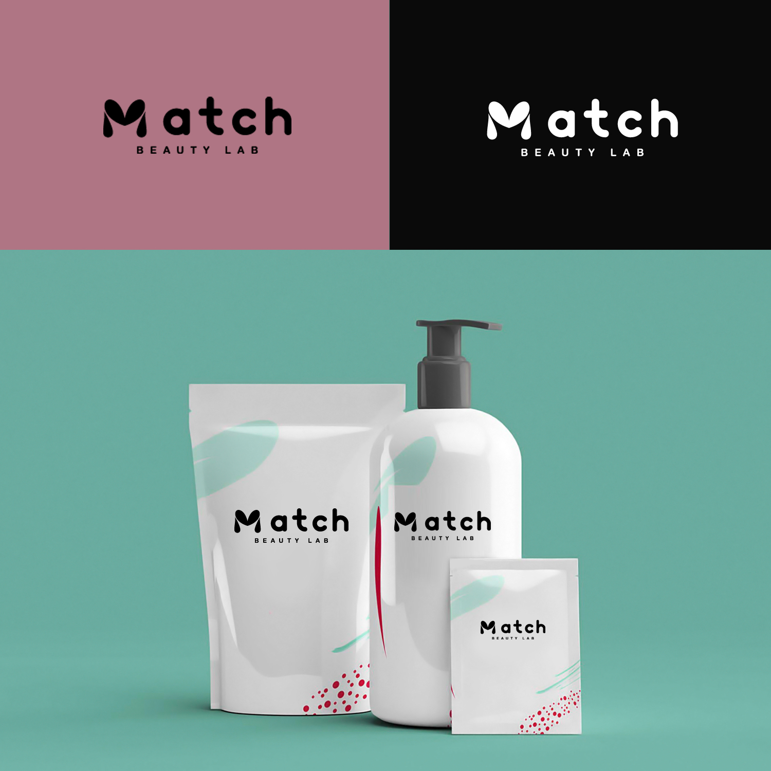 Bold, Playful Logo Design for match beauty lab by DesignFriday | Design ...