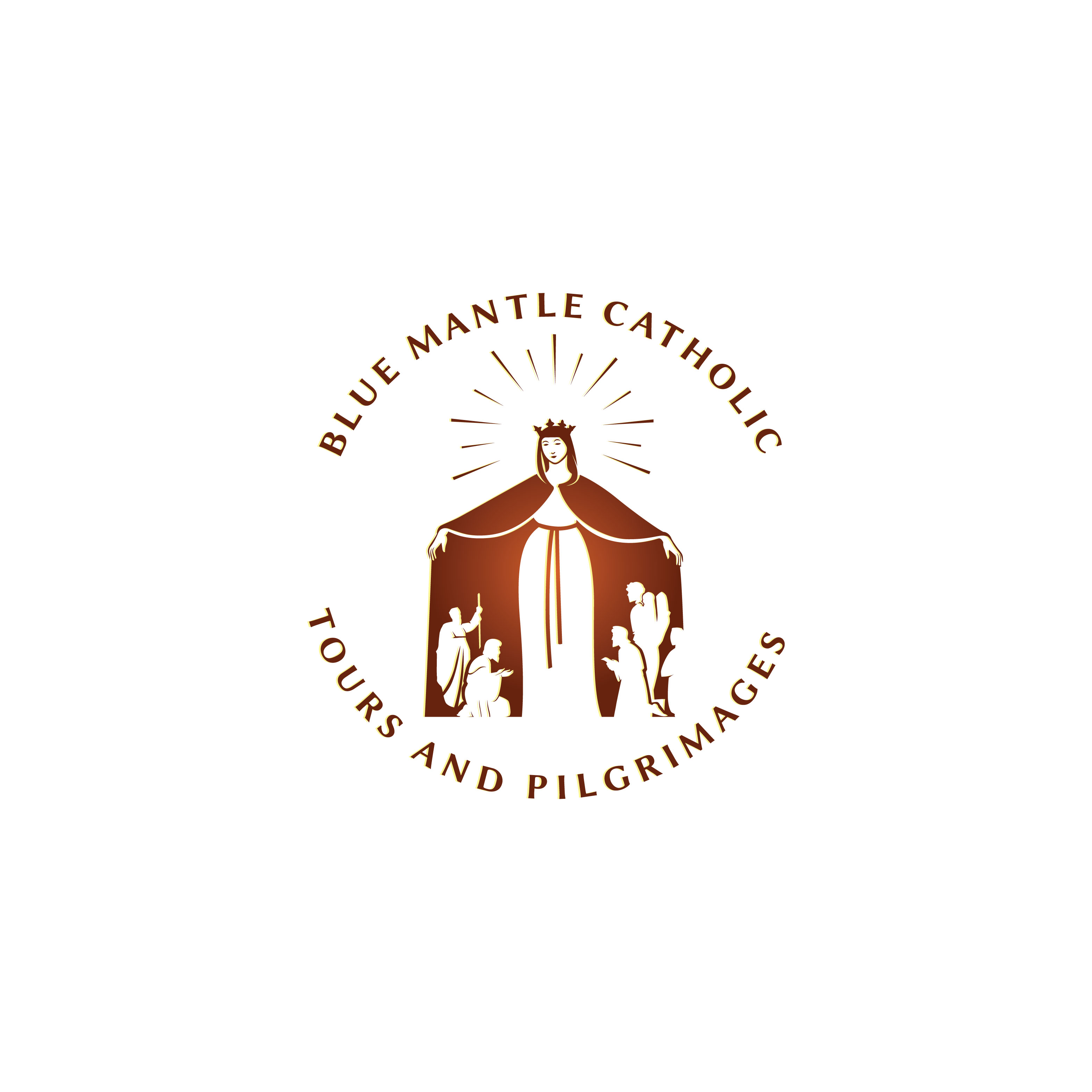 Logo Design for Blue Mantle Catholic Tours and Pilgrimages by ...