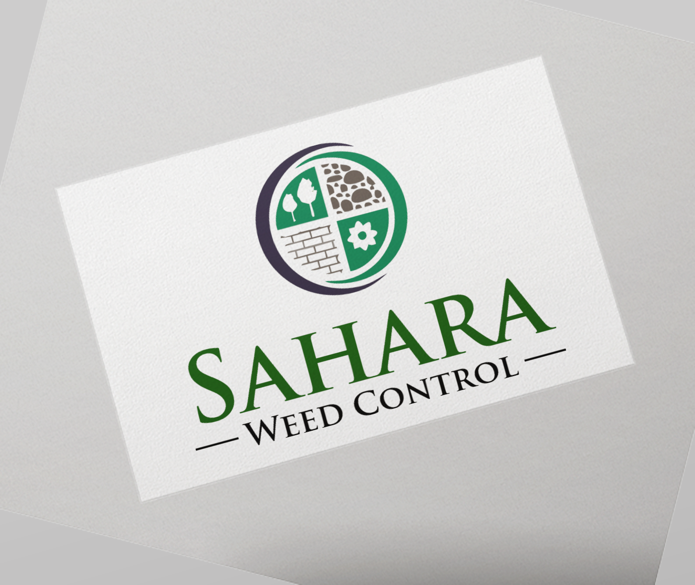 Masculine, Colorful, landscaping / stone weed control Logo Design for ...