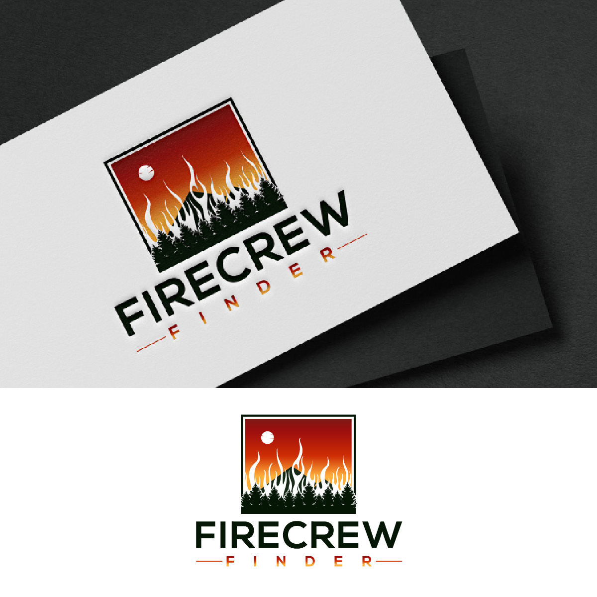 Bold, Serious, Wildland Fire Fighting Logo Design for FireCrewFinder ...