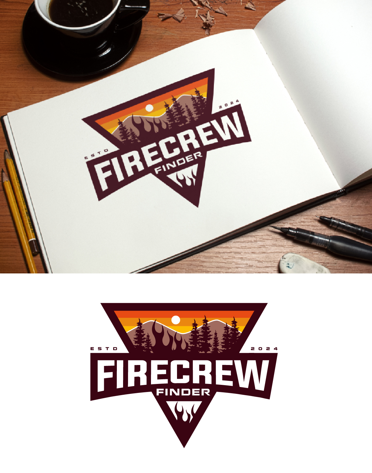 Bold, Serious, Wildland Fire Fighting Logo Design for FireCrewFinder ...