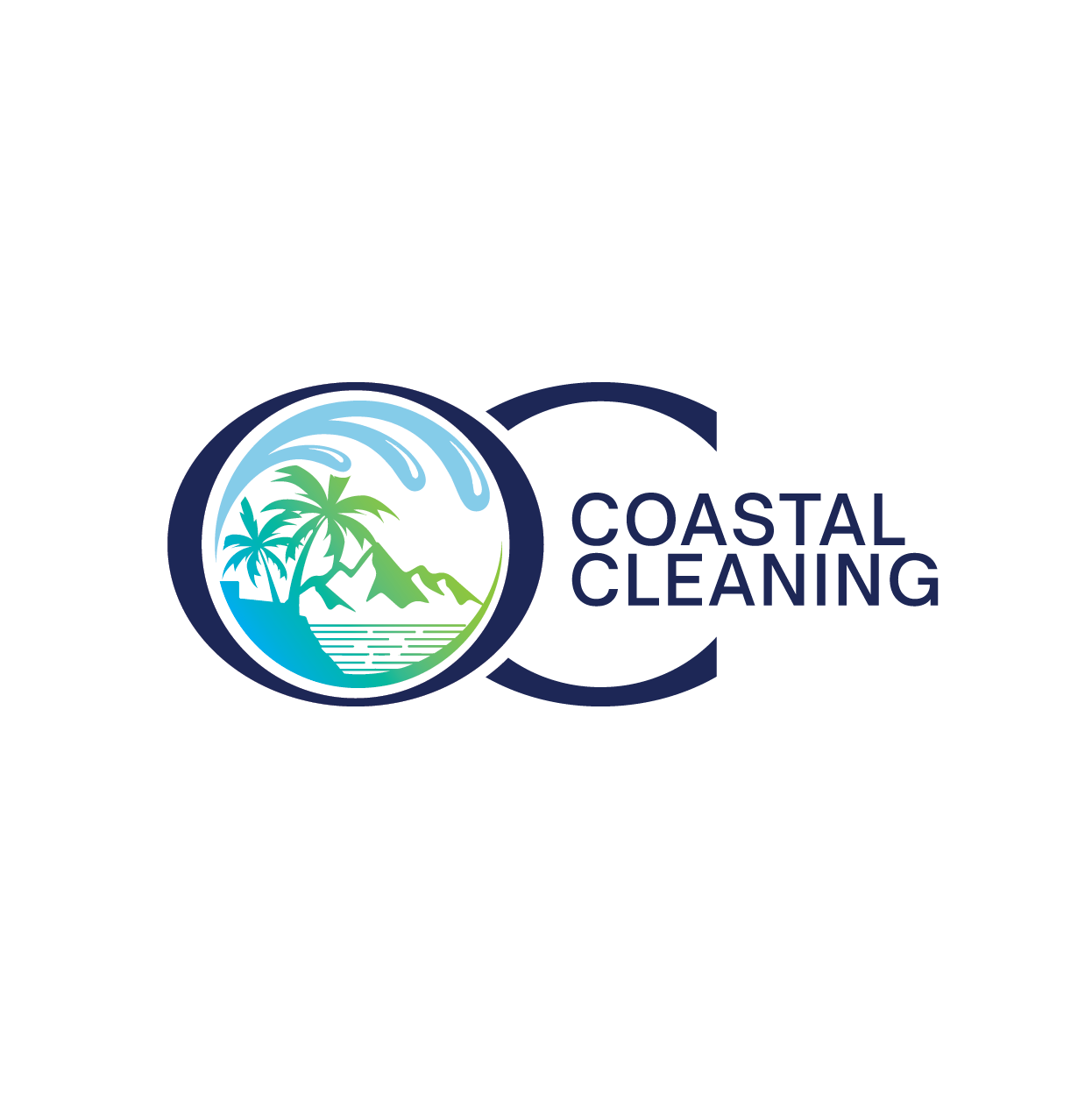 Personable, Colorful, Home Cleaning Logo Design for OC Coastal Cleaning ...