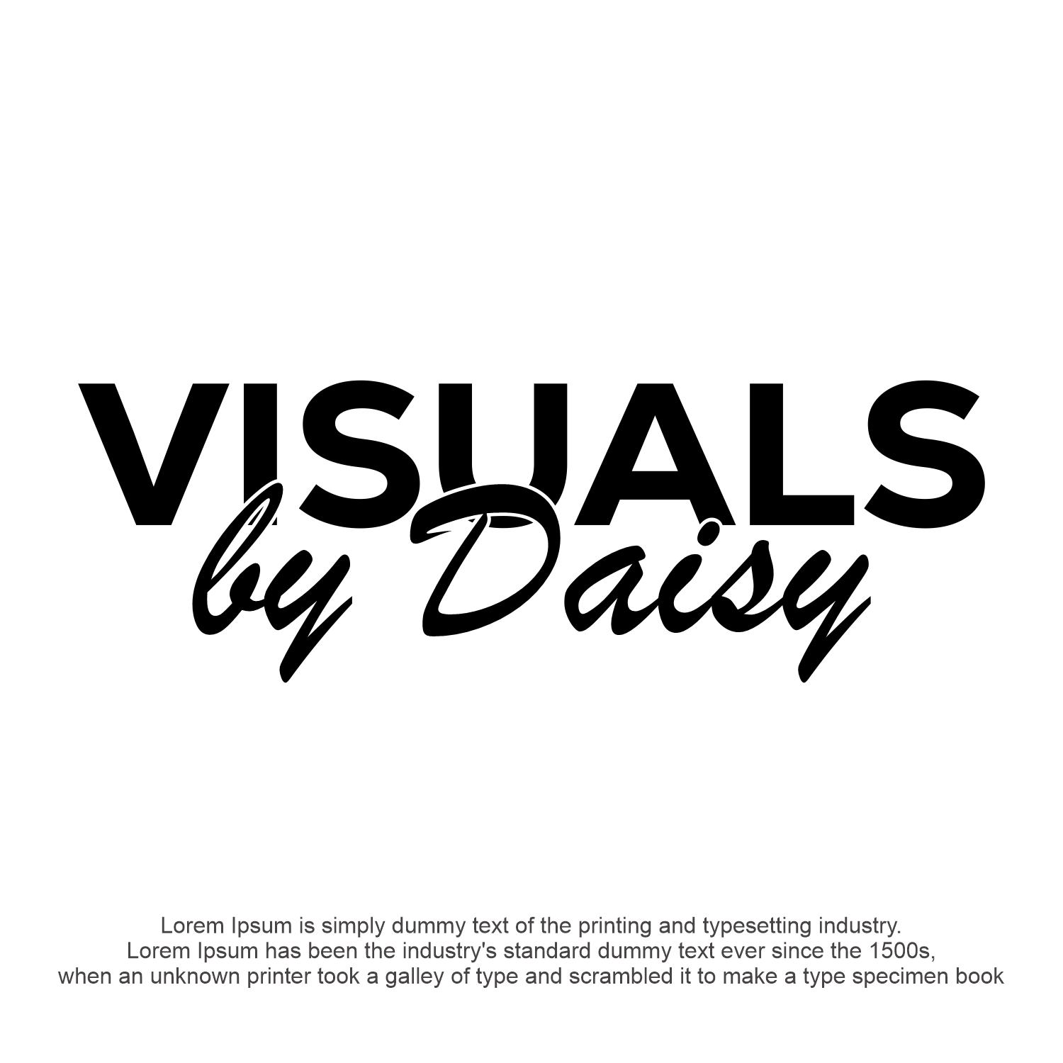 Bold, Modern Logo Design for Visuals by Daisy by yoe | Design #33751446