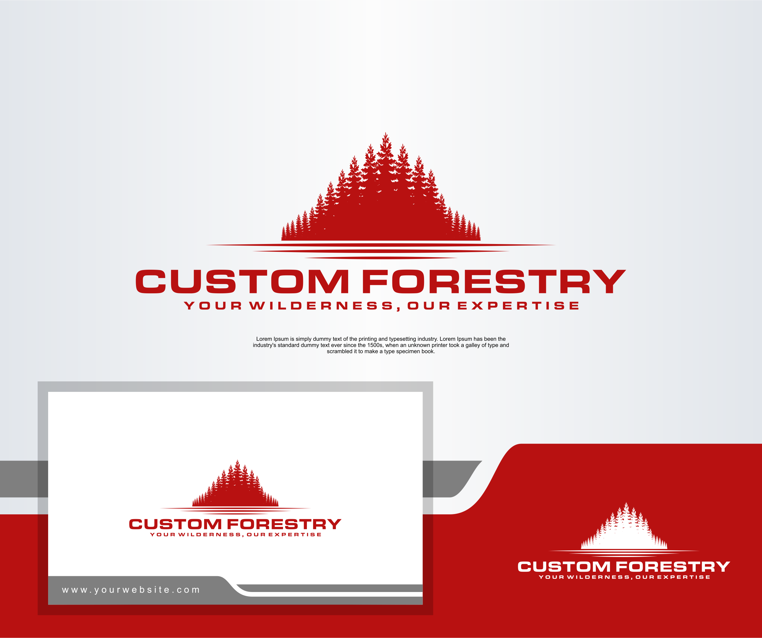 Logo Design for Custom Forestry, "Your Wilderness, Our Expertise" by Johan_Design | Design #33758854