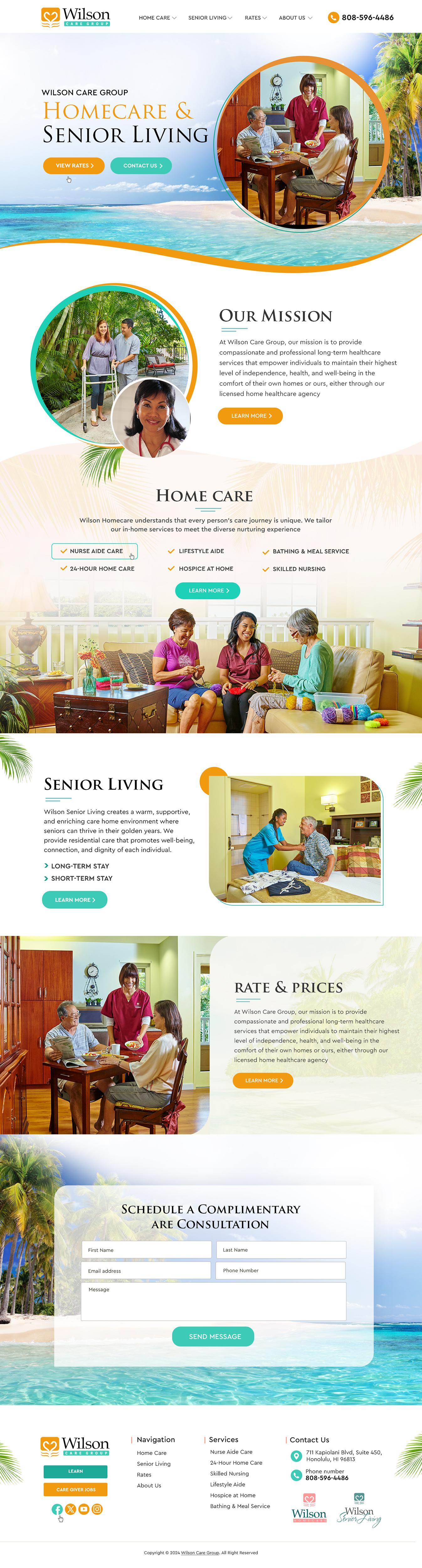 Elegant, Playful, Long Term Healthcare Wordpress Design for Wilson Care Group by Blue Sparrow ...
