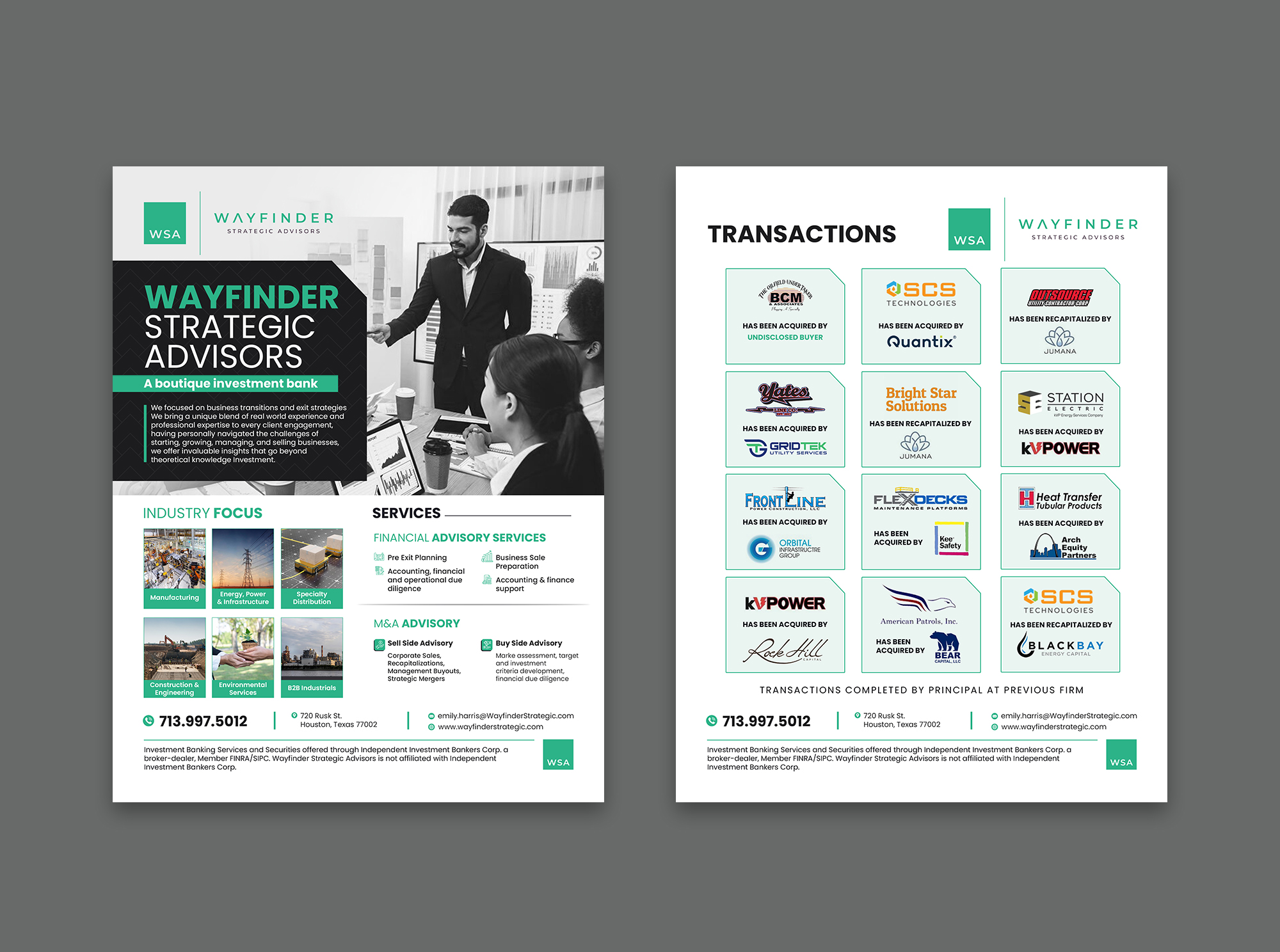 Professional, Serious, Investment banking Flyer Design for a Company by ...