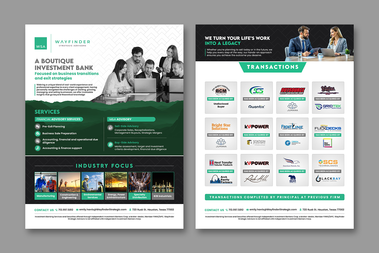 Professional, Serious, Investment banking Flyer Design for a Company by ...