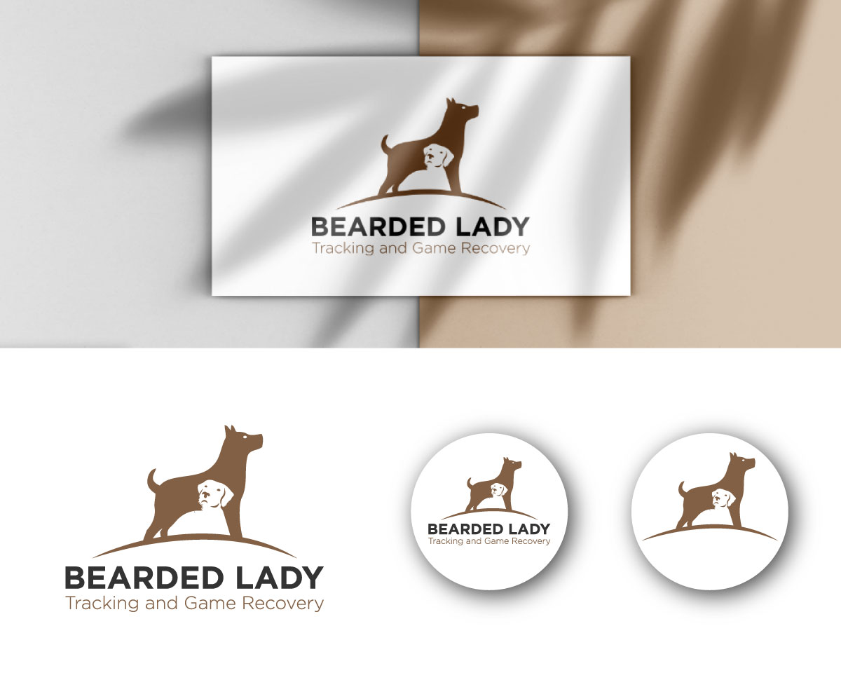 Masculine, Bold Logo Design for Bearded Lady Tracking and Game Recovery ...