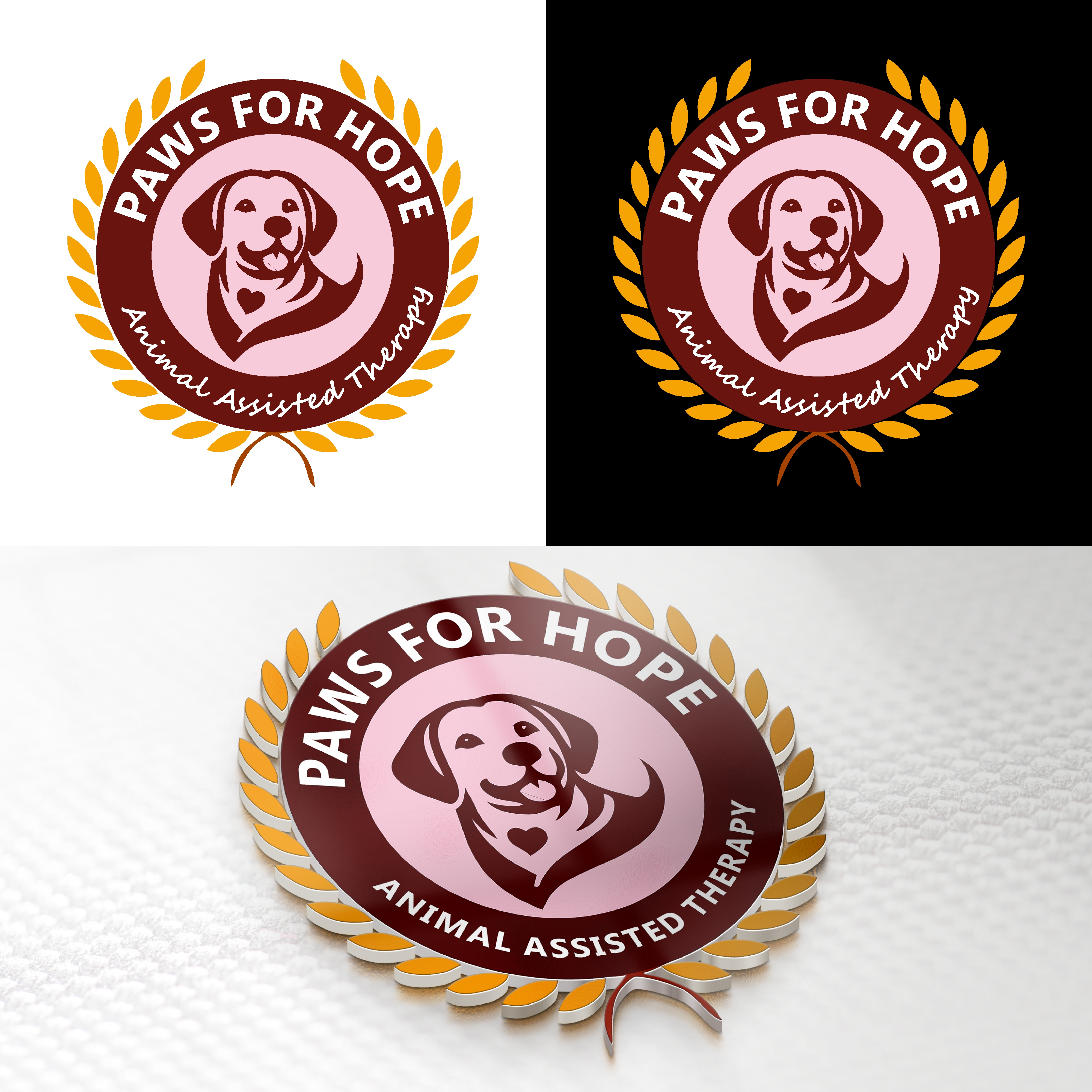 Professional, Elegant, Animal Assisted Therapy. Canine. Logo Design for ...