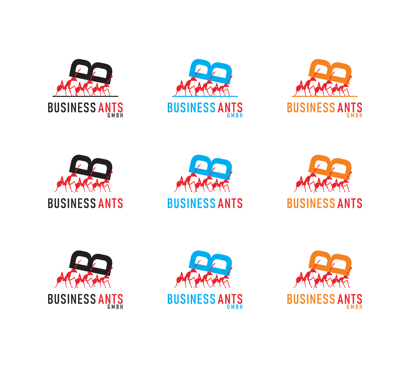 Elegant, Playful Logo Design for Business Ants GmbH and a space for the ...