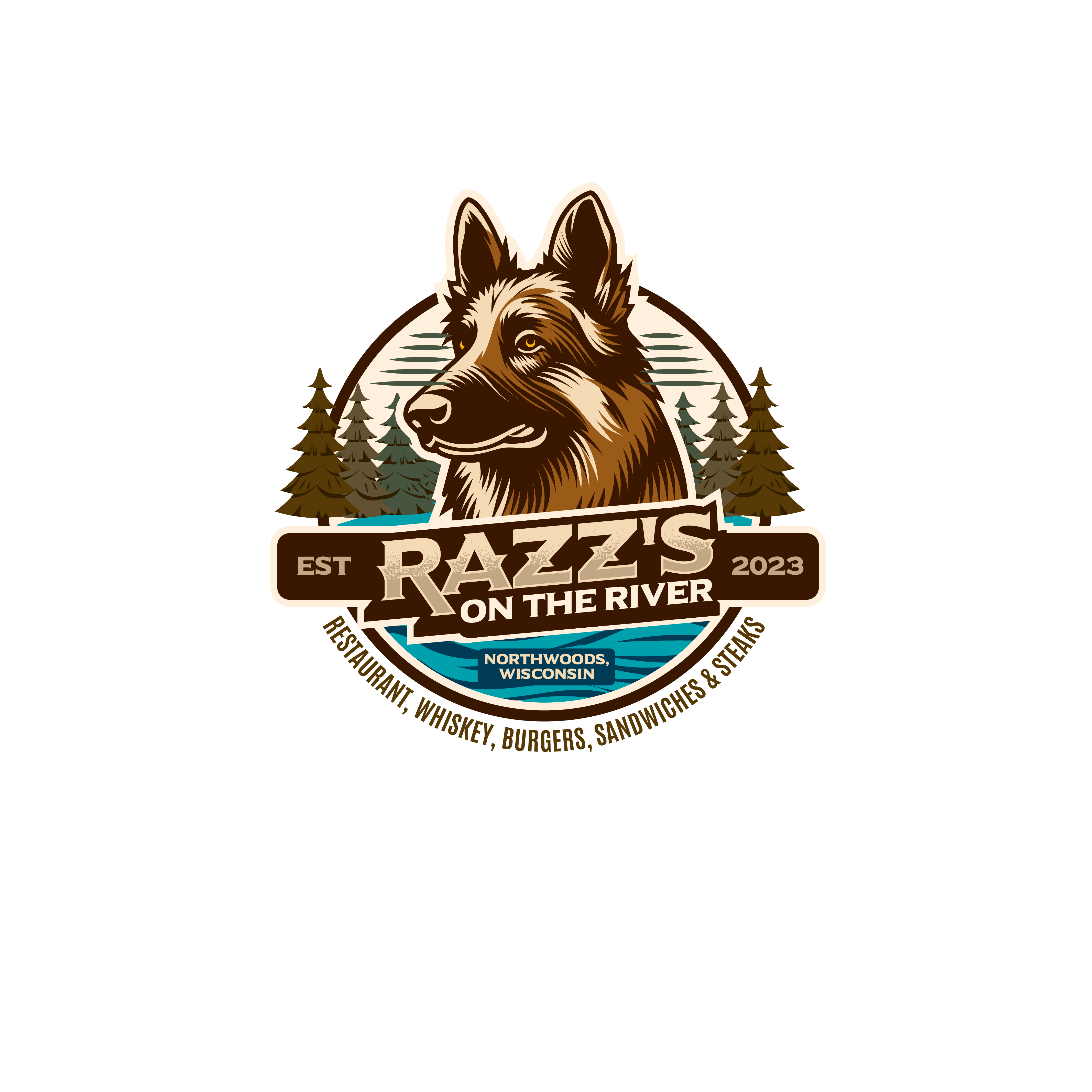 Logo Design for Razz's On The River/ Restaurant/Whiskey, Burgers ...