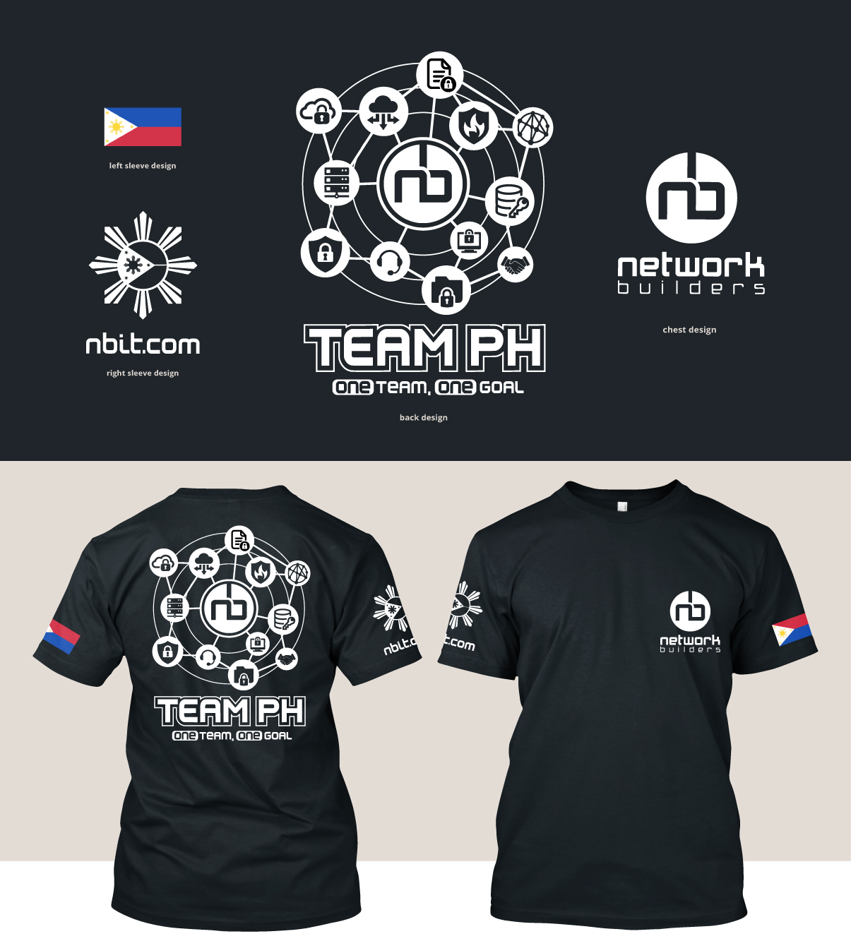 Bold, Modern, IT Support Team based out of the Phillipines. This tshirt is mainly for network ...