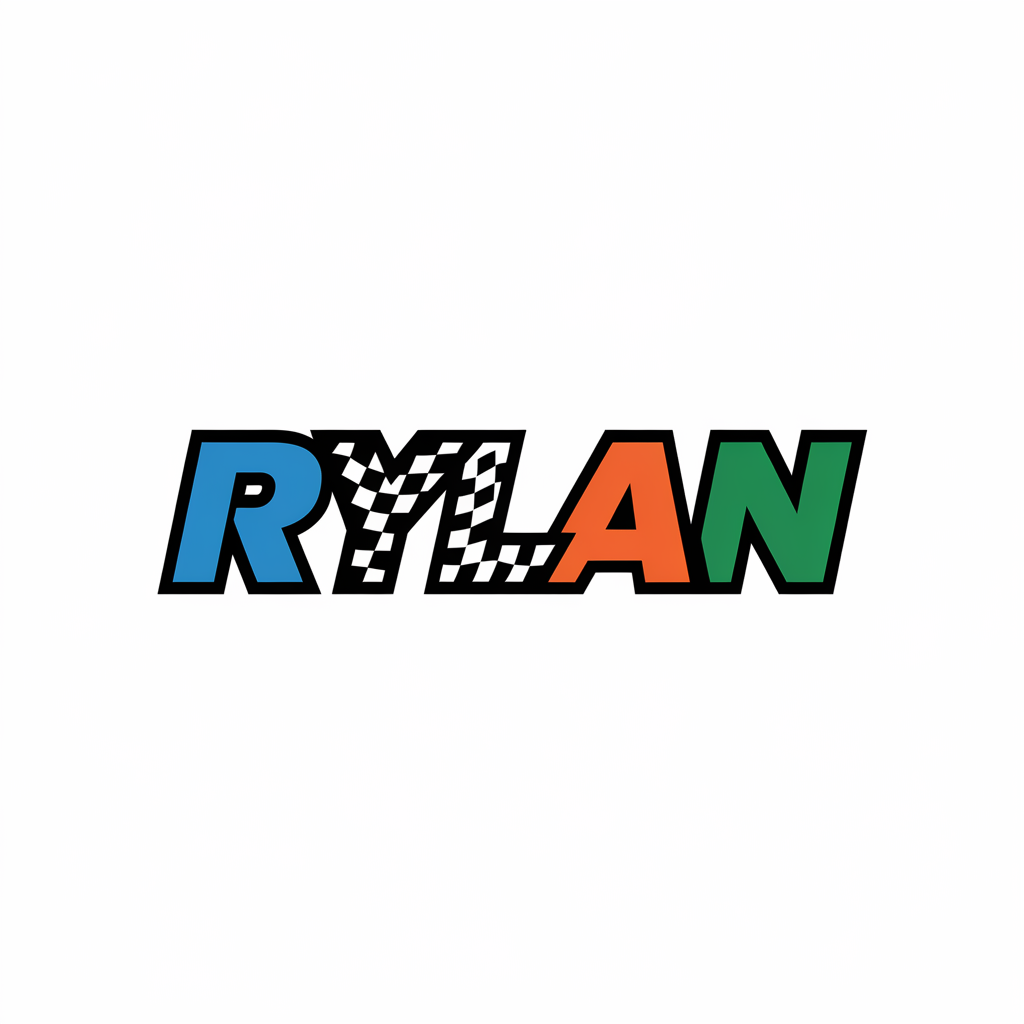 Masculino, Vistoso, racing, motorsports Diseño de Logo for RYLAN por ...