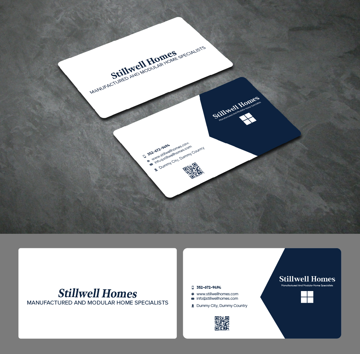 Modern, Elegant, New Manufactured and Modular Home Sales Business Card ...