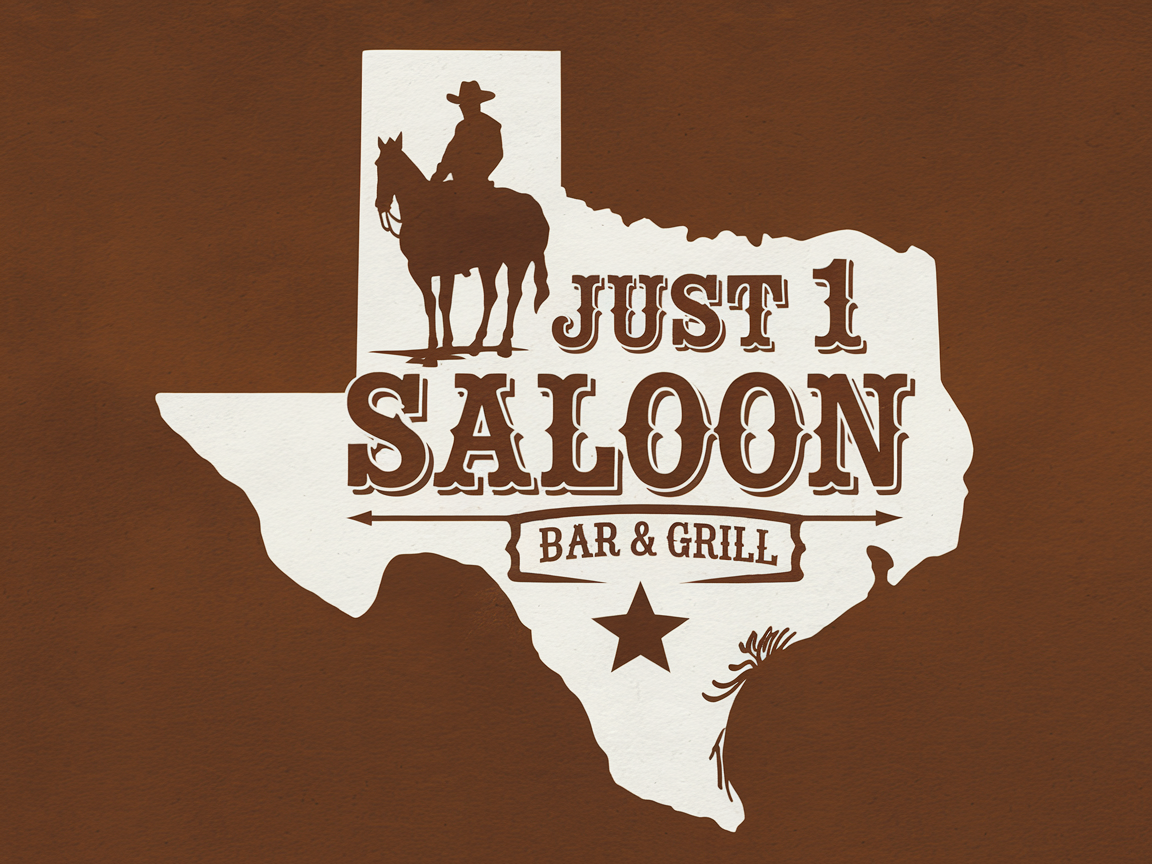Diseño de Logo for Just 1 Saloon, Just 1 Saloon Bar & Grill, Just 1 ...
