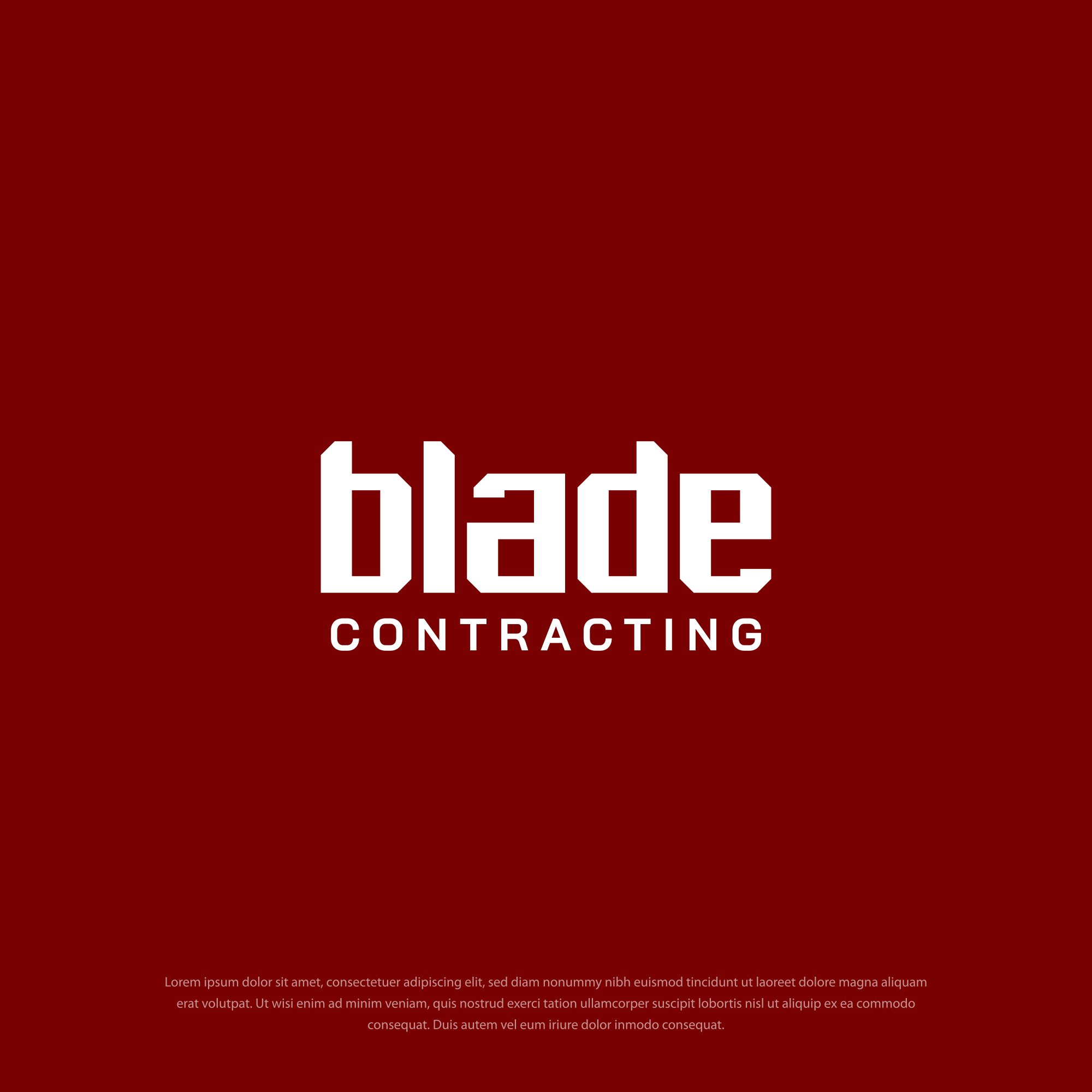 Logo Design for Blade Contracting by Dotlash | Design #34339502