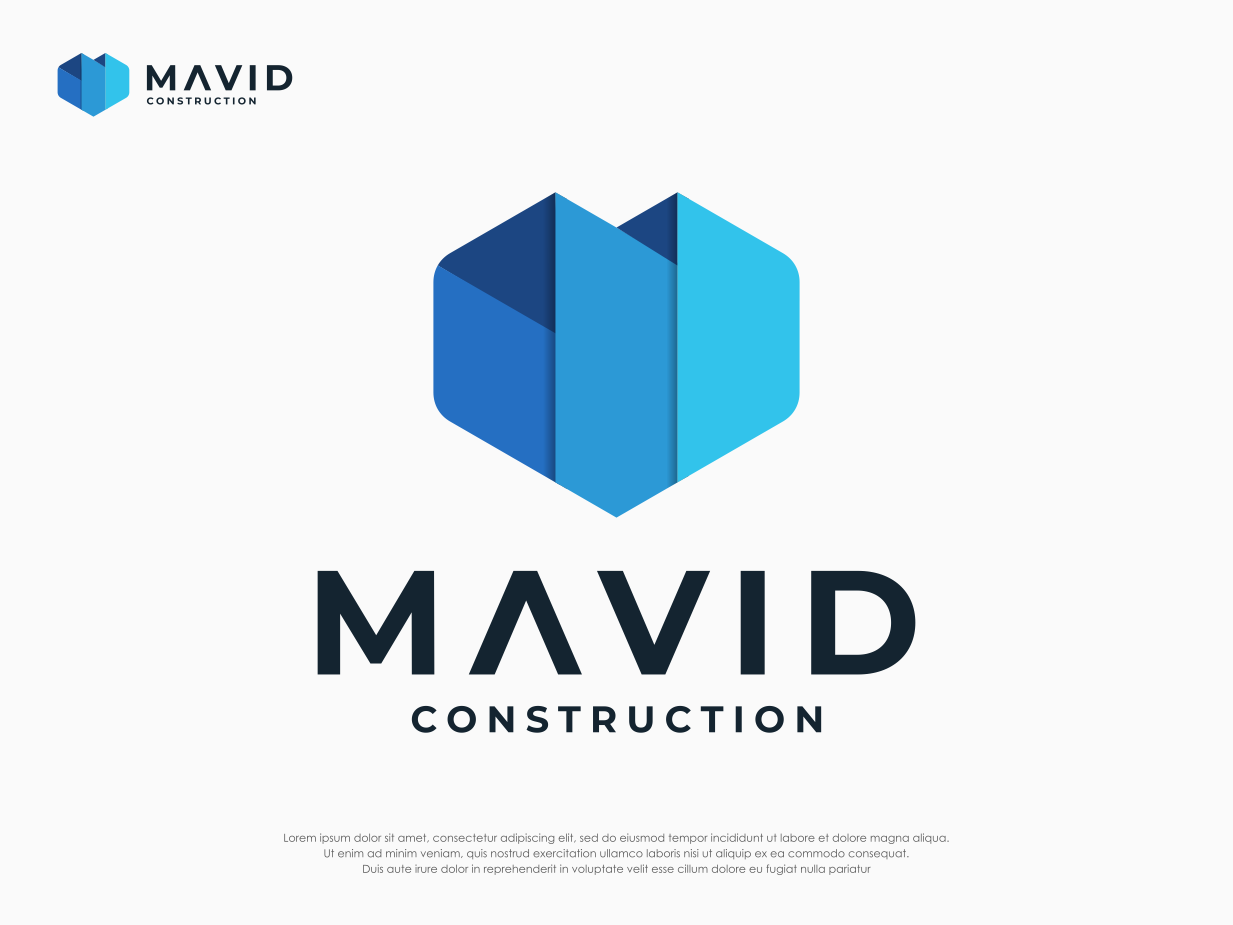 Playful, Colorful, Building and Construction Logo Design for Mavid ...