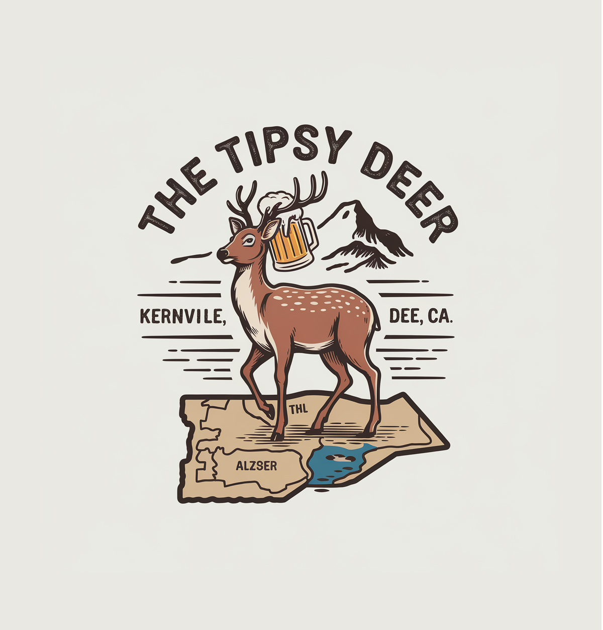 Colorful, Bold, restaurant, bar Logo Design for The Tipsy Deer by ...