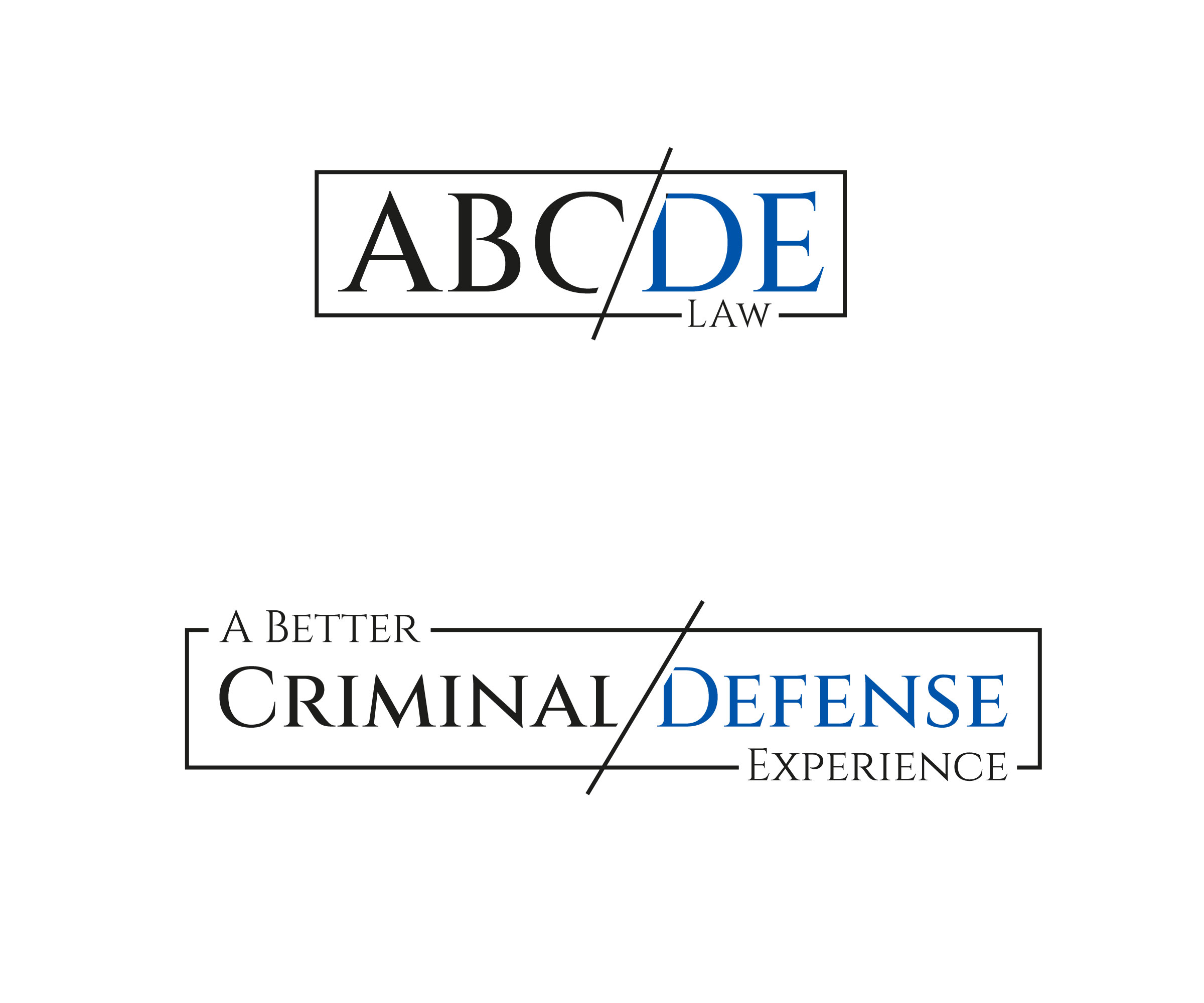 Modern, Masculine, Legal/Law Frim Logo Design for ABCDE.Law and/or A ...