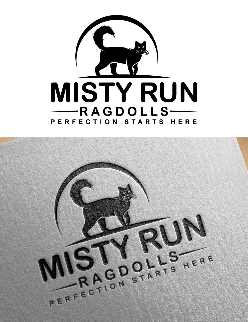Logo Design for Misty Run Ragdolls (taglines) - "Perfection Starts Here" and/or " Love Comes ...