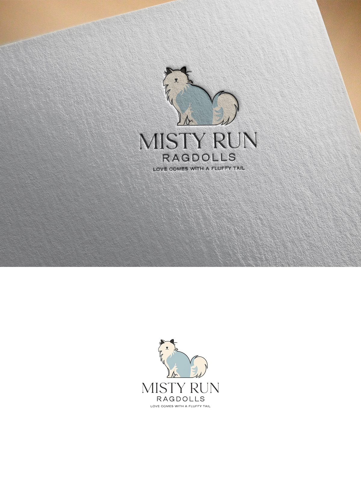Logo Design for Misty Run Ragdolls (taglines) - "Perfection Starts Here" and/or " Love Comes ...