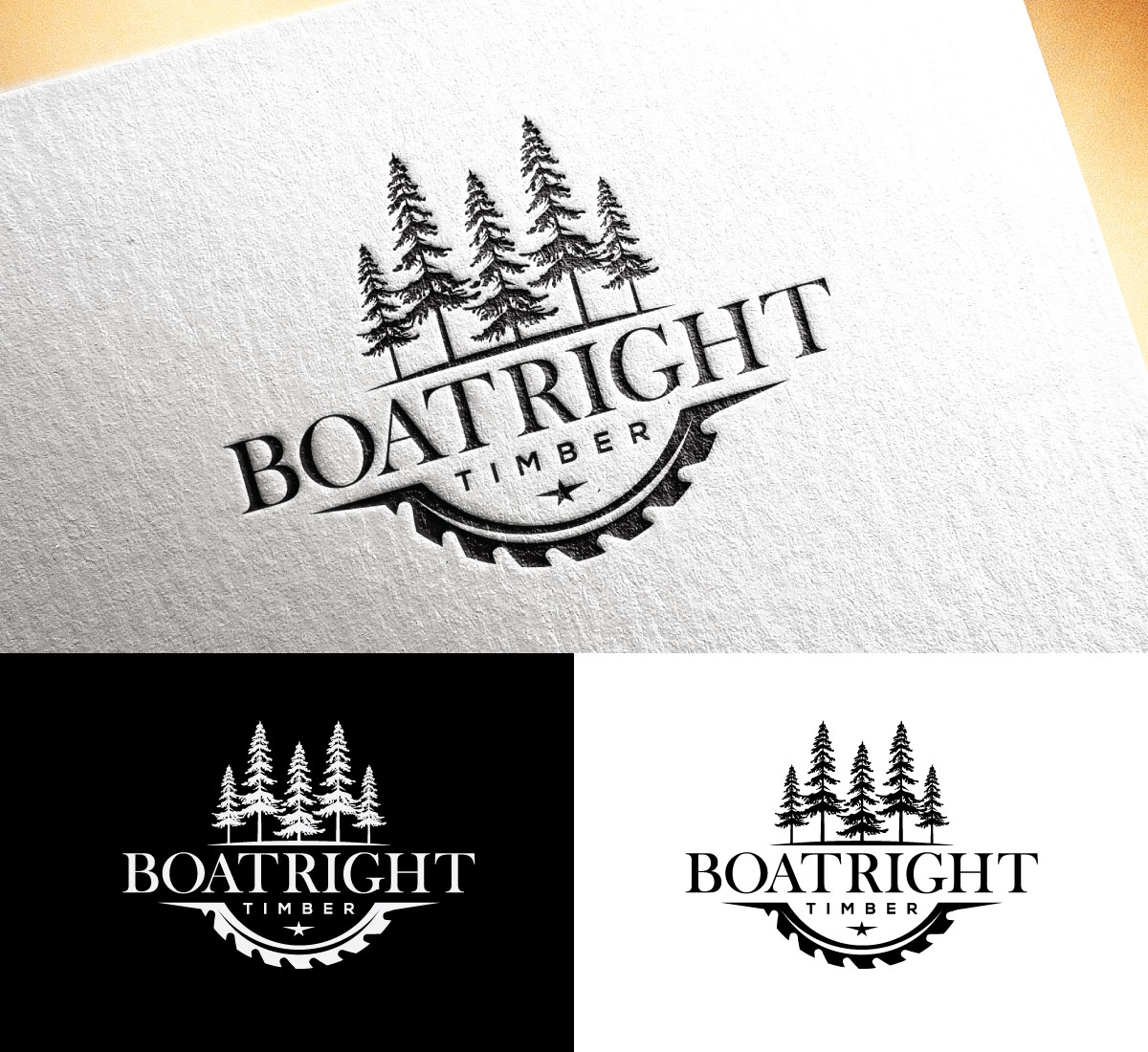Elegant, Playful, Forestry Logo Design for Boatright Timber by Dot ...