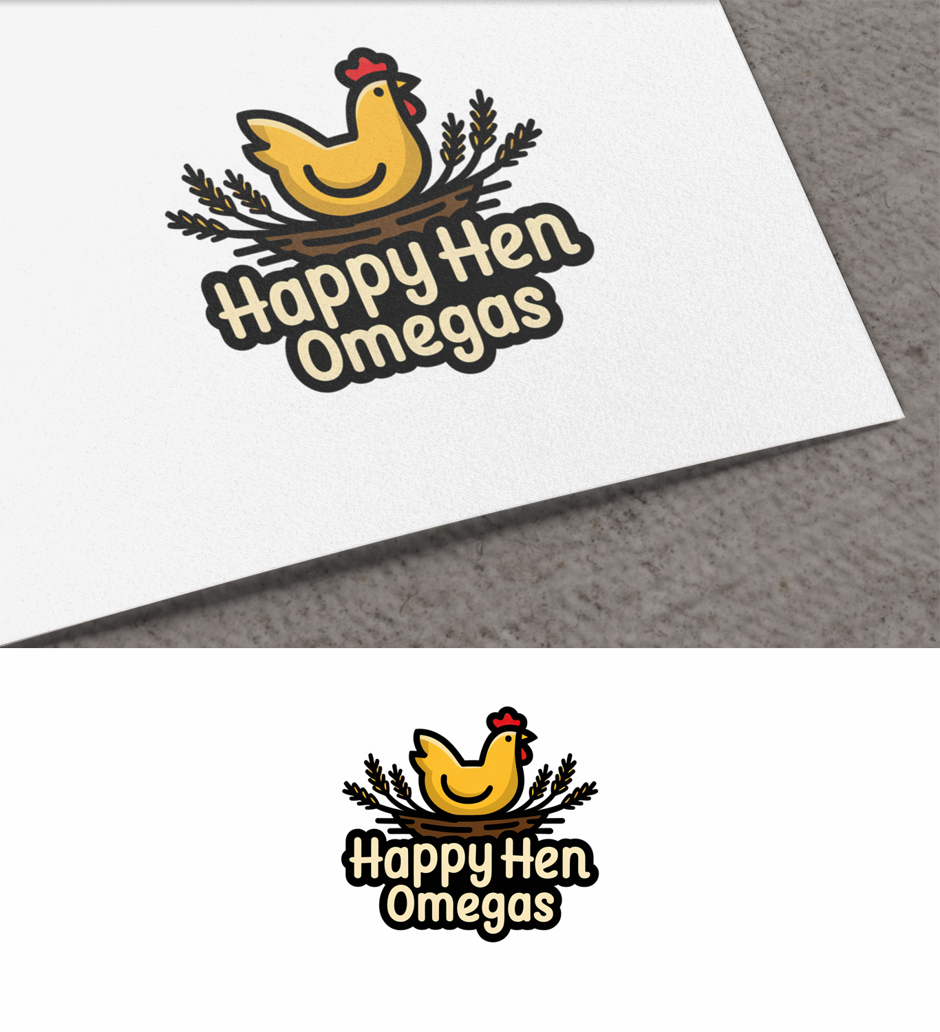 Playful, Bold Logo Design for Happy Hen Omegas by Fiona sky1 | Design ...