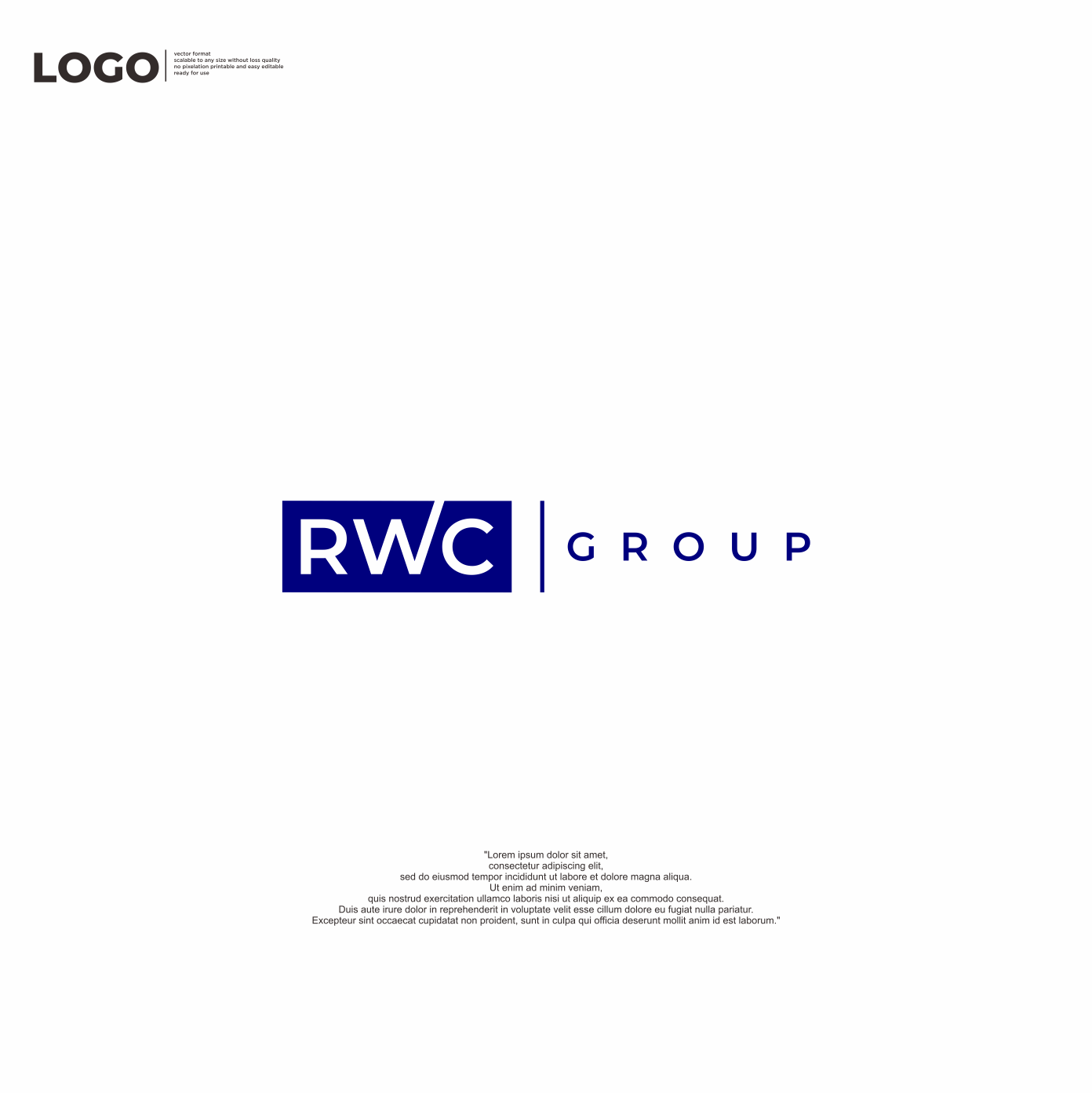 Upmarket, Bold Logo Design for RWC Group by aquila© | Design #34662654