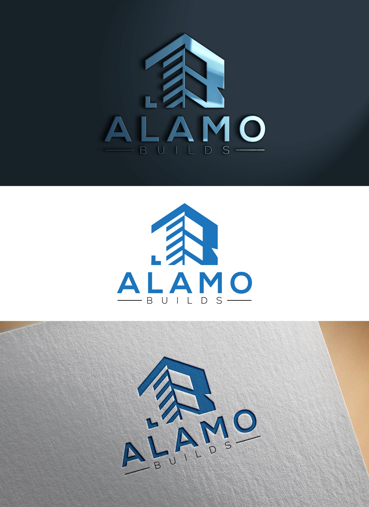 Logo Design for Alamo Builds by Sakhawat Shamim | Design #34666233
