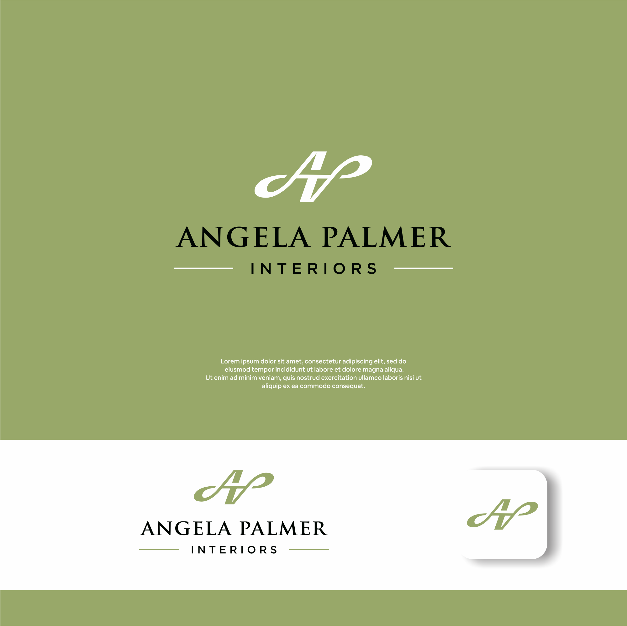 Logo Design for Angela Palmer Interiors by DesignFirst | Design #34672818