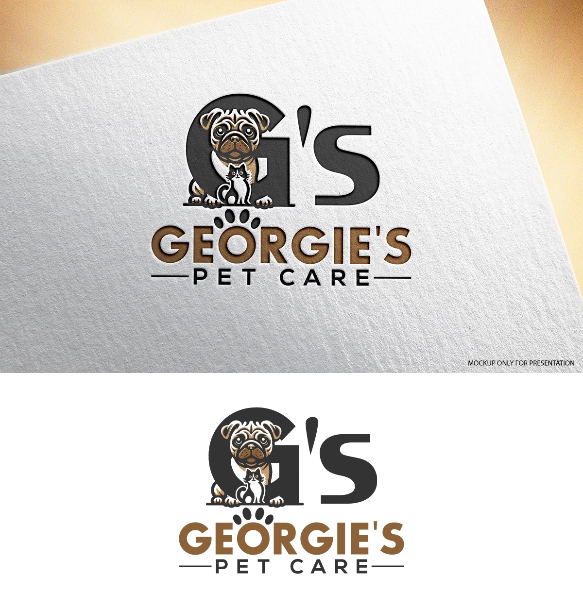Elegant, Playful, Pet Care Logo Design for G's (short version) and G's ...