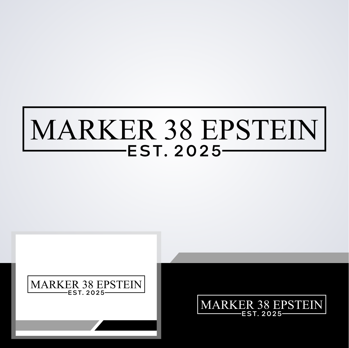 Serious, Elegant Logo Design for Marker 38 Epstein est. 2025 by ...