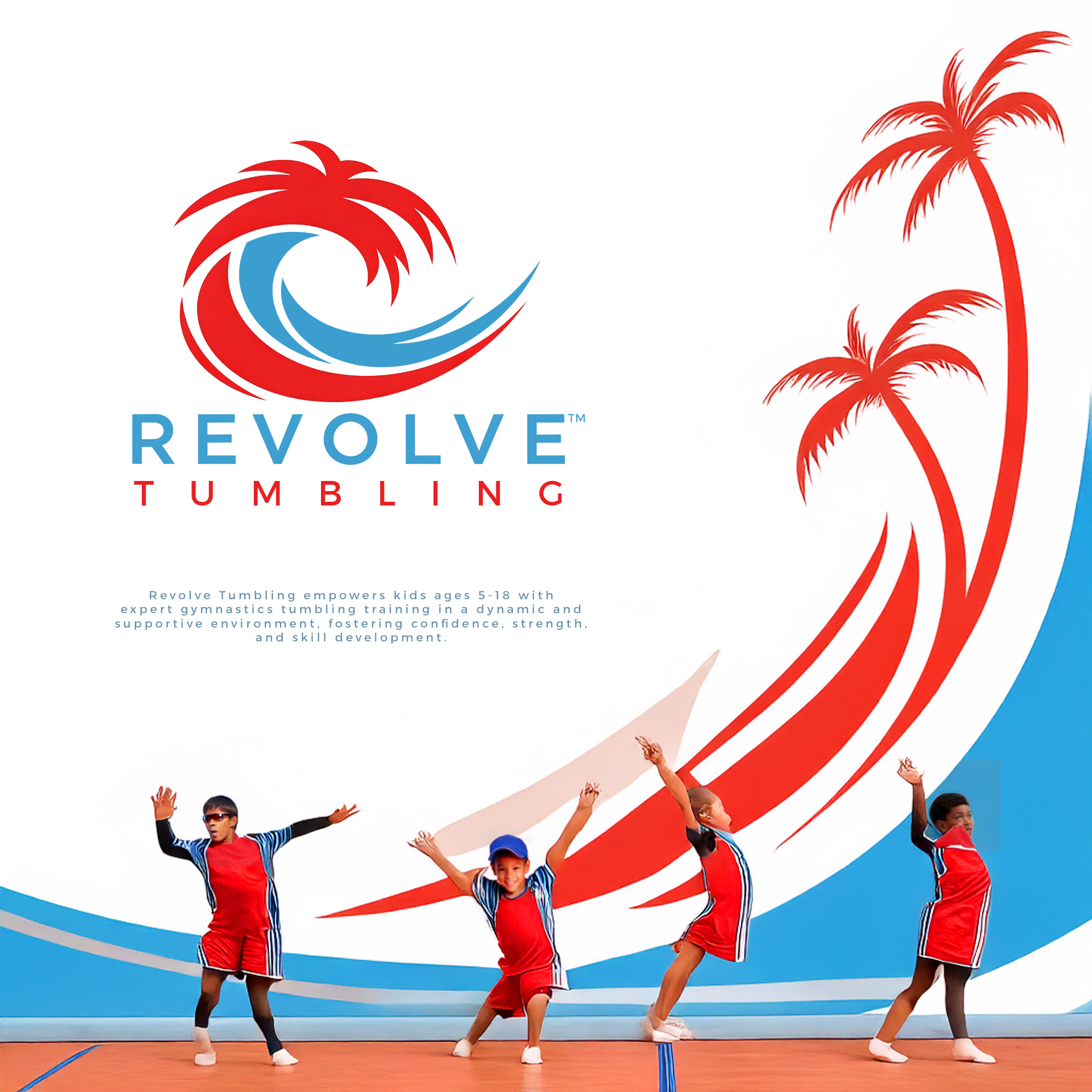 Bold, Upmarket, Gymnastics Gym Logo Design for Revolve Tumbling by ...