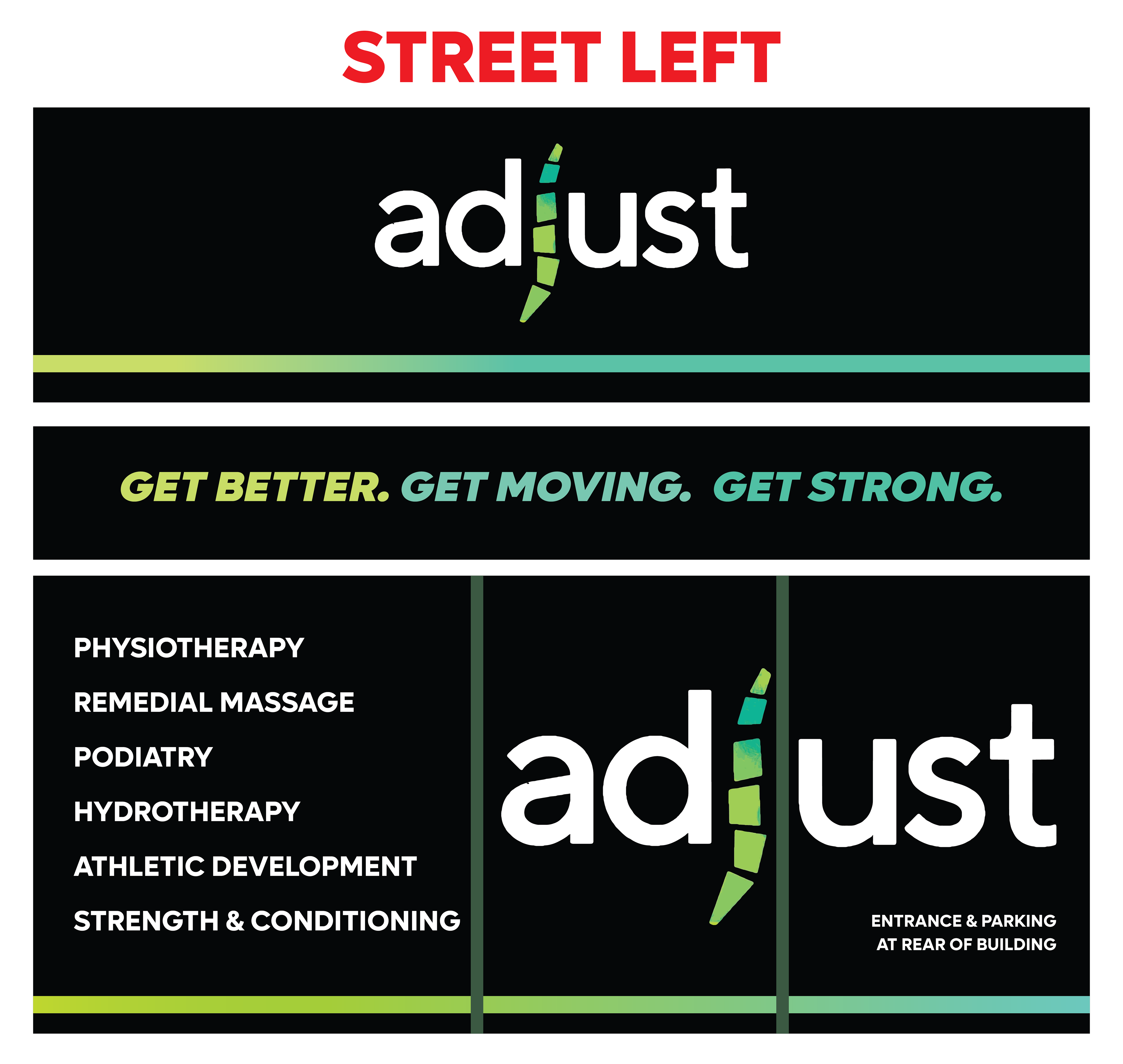Bold, Serious, Physiotherapy / Health Signage Design for a Company by ...