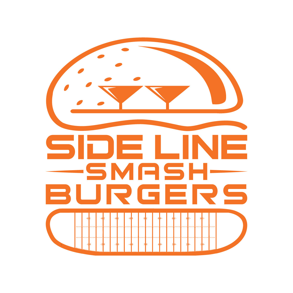 Elegant, Playful Logo Design for SIDE LINE SMASH BURGERS by Impressive ...