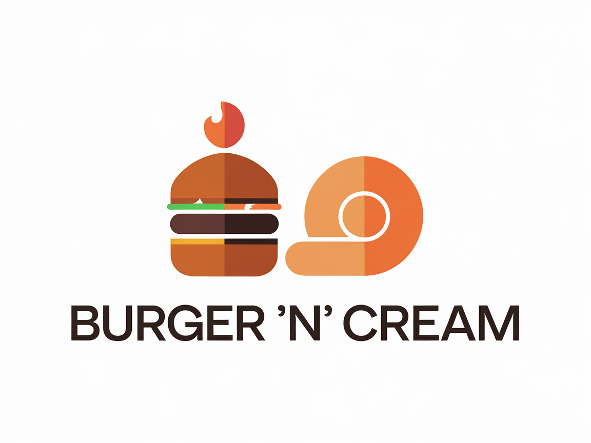 Professional, Elegant, Food Logo Design for Burger 'N' Cream by Maya ...