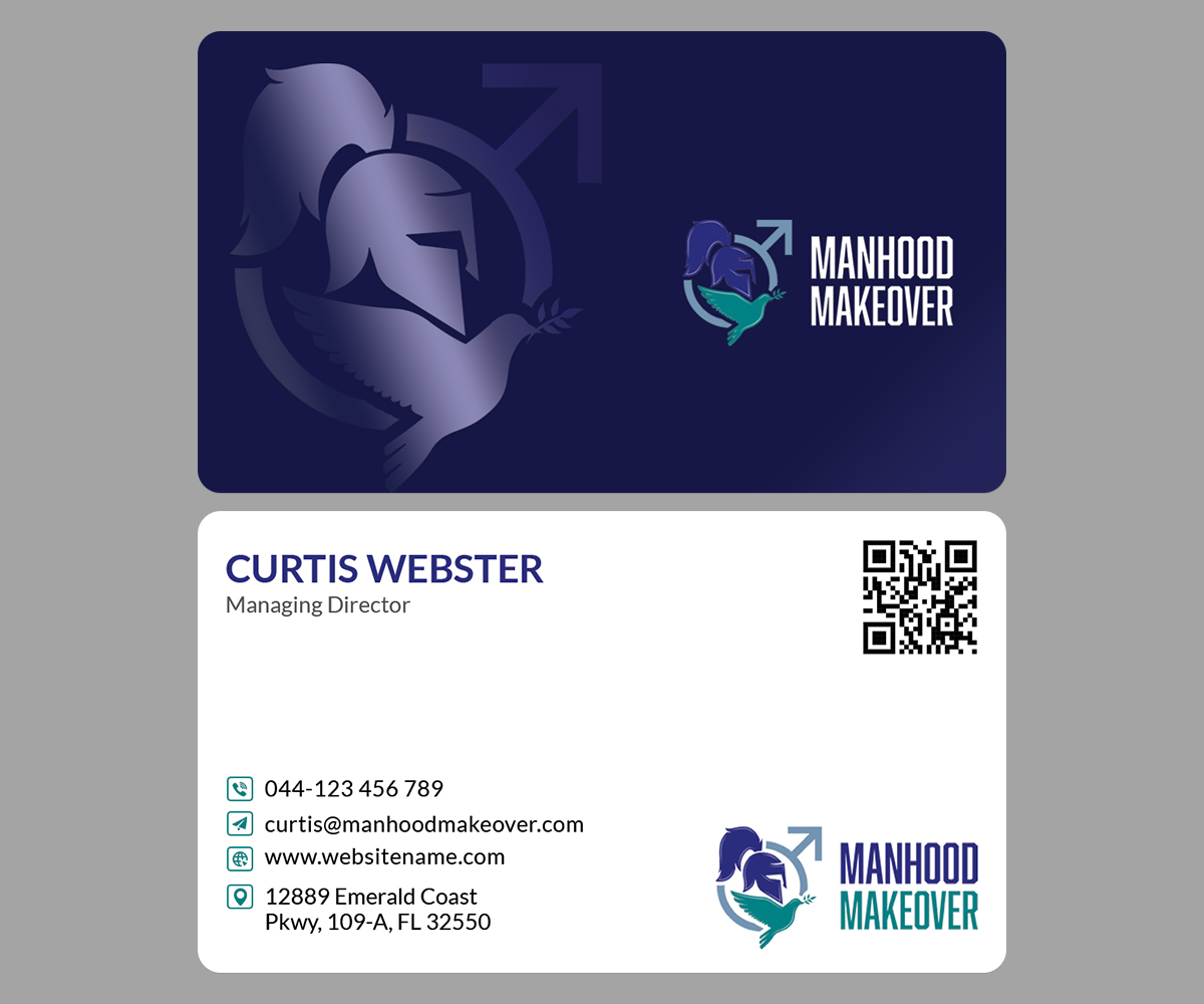 Business Card Design for Manhood Makeover by rainbowmagic2017 | Design ...