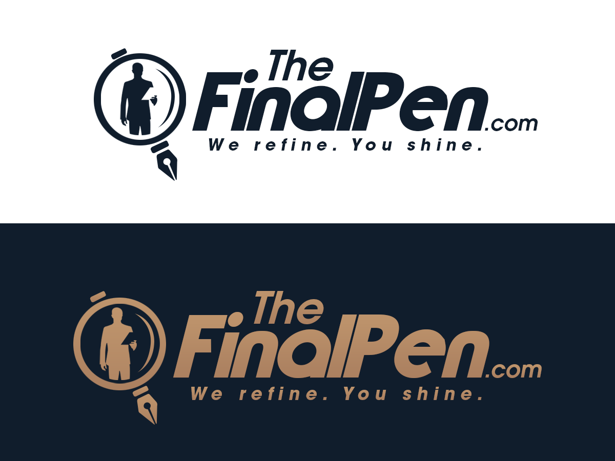 Logo Design for The Final Pen (business name). "We refine. You shine ...
