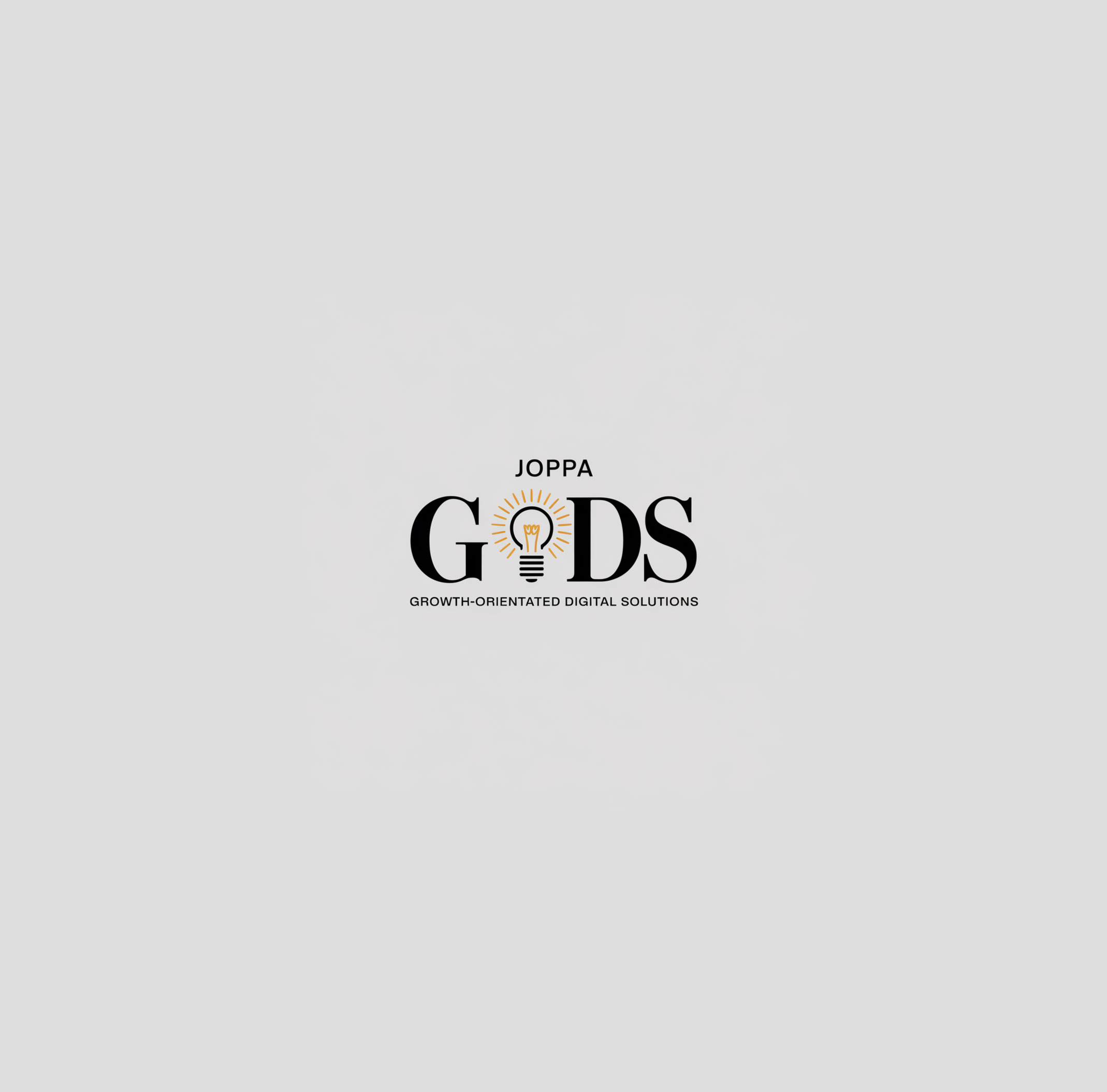 Logo Design for Joppa GODS (large letters) Growth-orientated Digital Solutions (small letters ...